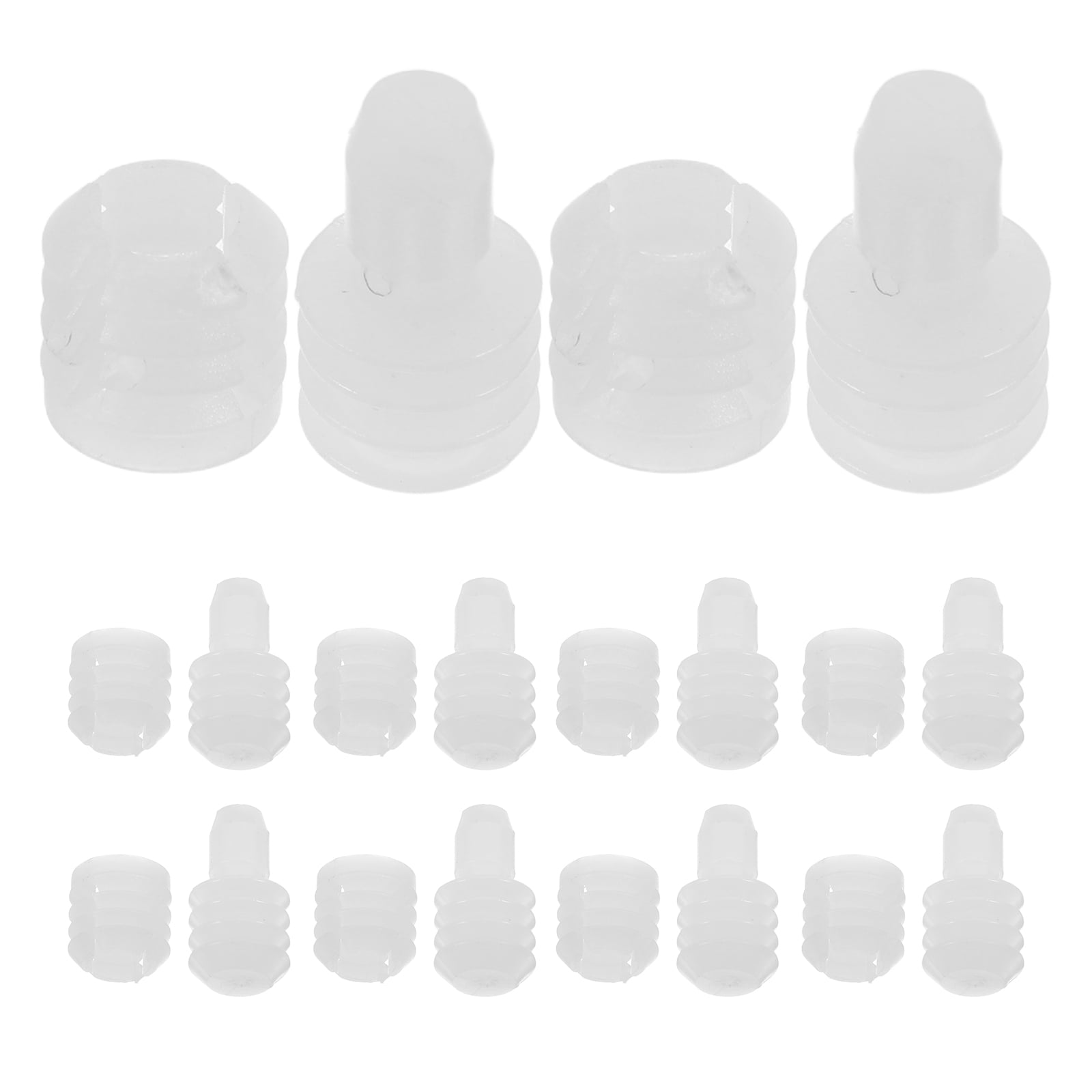 Hytrove Screw-In Nut Hinge Dowel Accessories Set White PP 20pcs ...