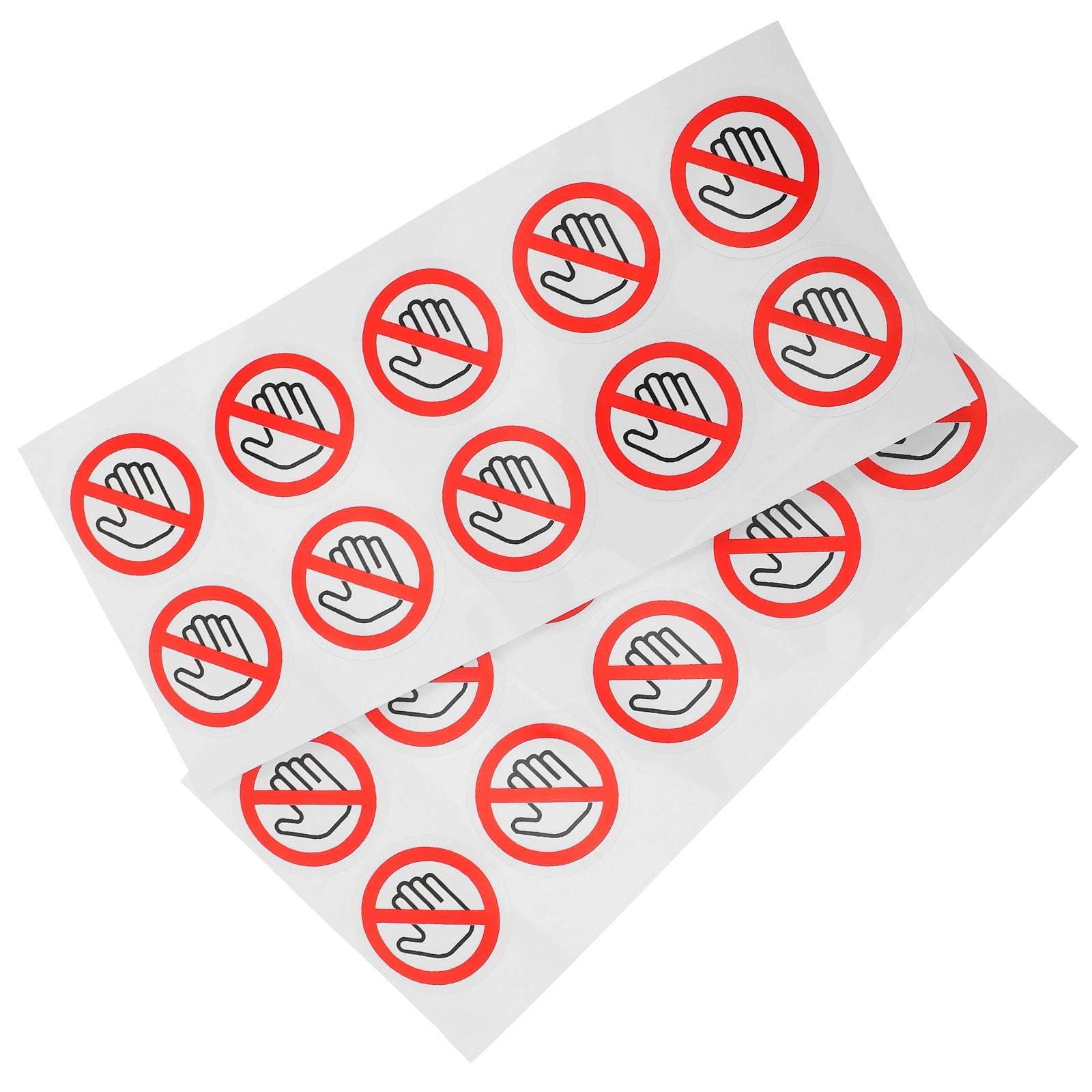 Hemoton 20pcs Self-Adhesive Do Not Touch Labels Round Warning Sticker ...