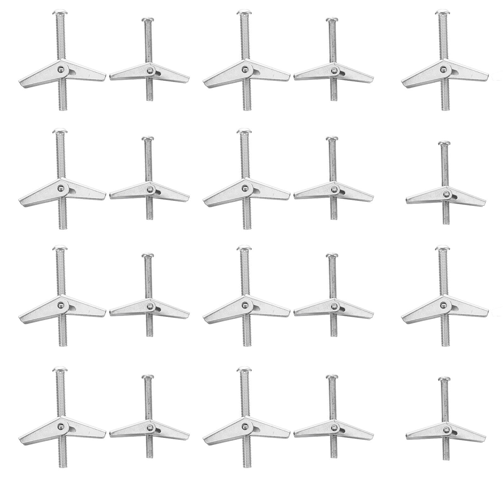 Hemoton 20pcs Toggle Bolt Wing Nut Hanging Heavy Items Bolt Drywall ...