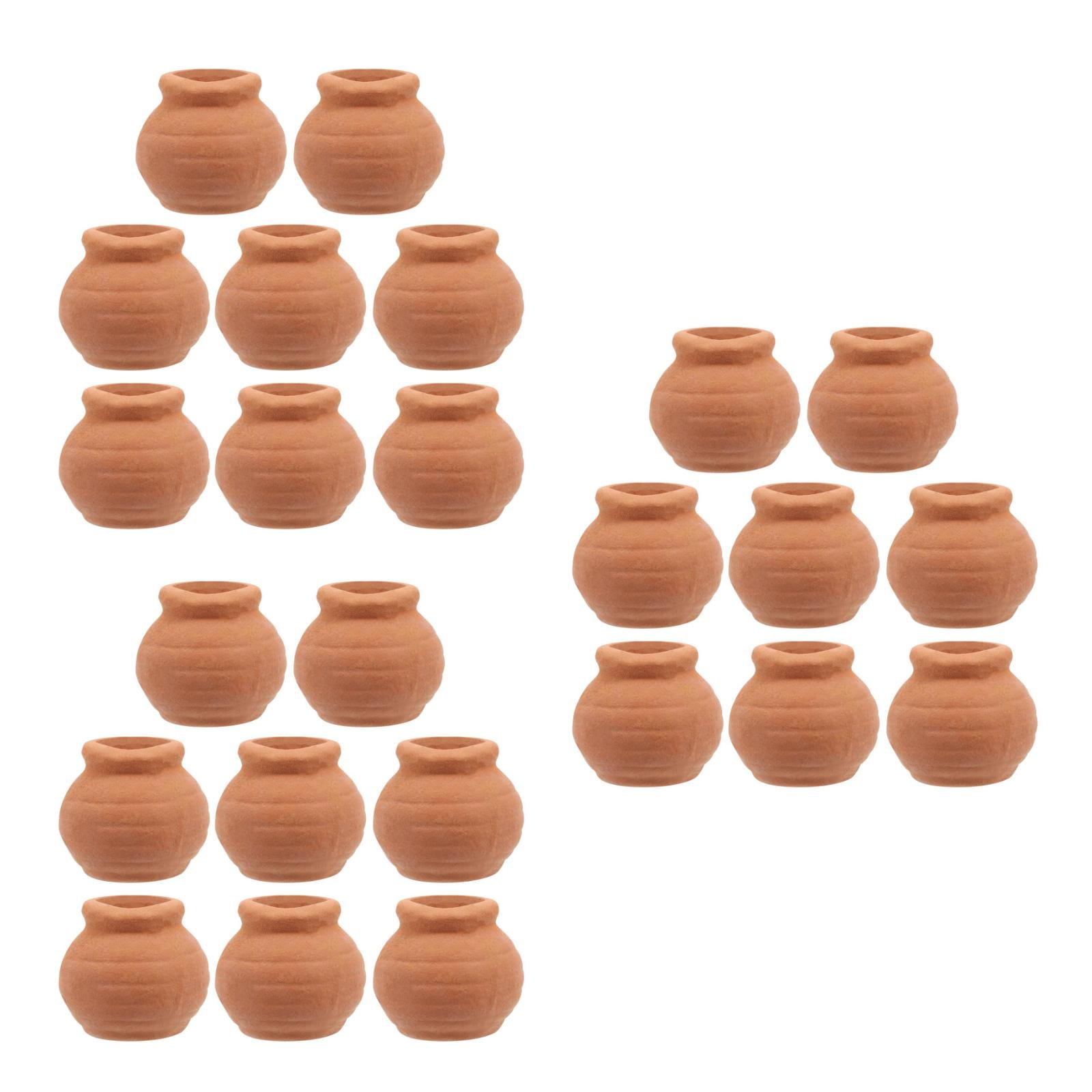 Hemoton 24 PCS Tiny Flower Pots Small Clay Pots Succulent Plants ...