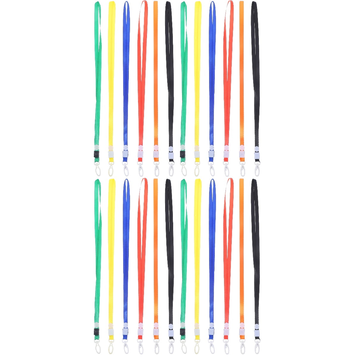 Hemoton 24-Pack Reusable Badge Lanyards with Neck Strap, Hanging Rope ...