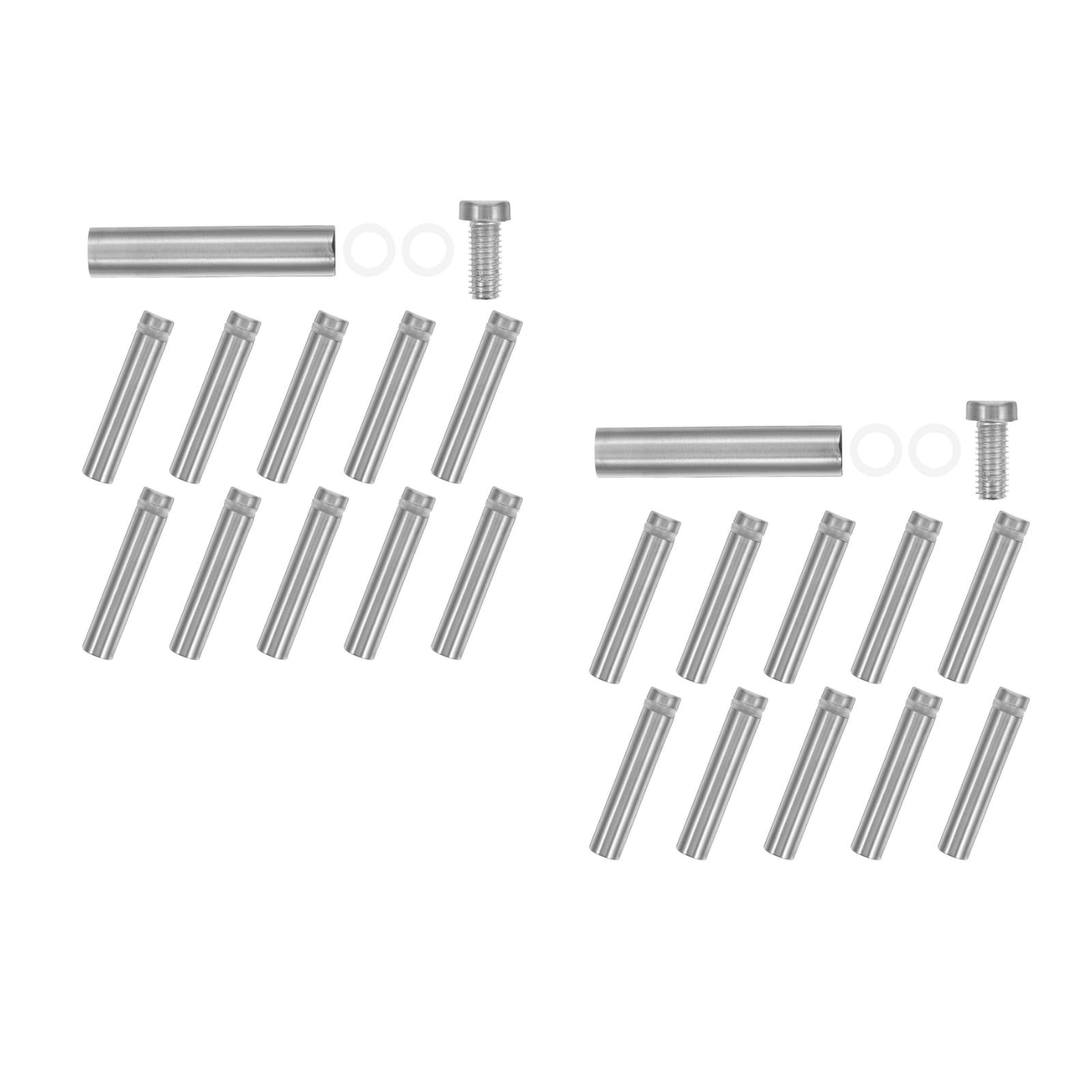Hemoton 24 Pcs Sign Standoff Screws Wall Mount Glass Standoff ...