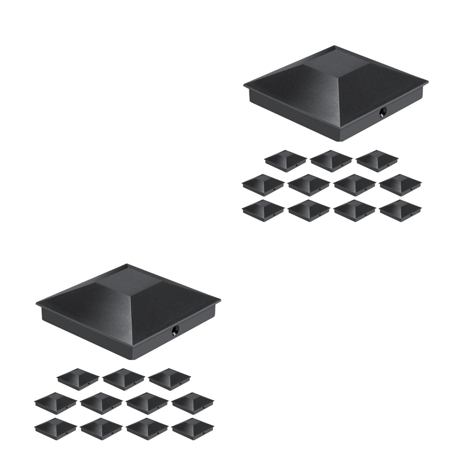 Hemoton 24 Pcs Vinyl Fence Posts Caps Plastic Post Caps With Screws ...