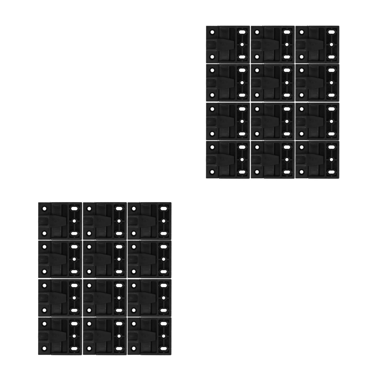 Hemoton 24 Sets Furniture Clips For Flat Panel Cabinet Plastic Corner ...