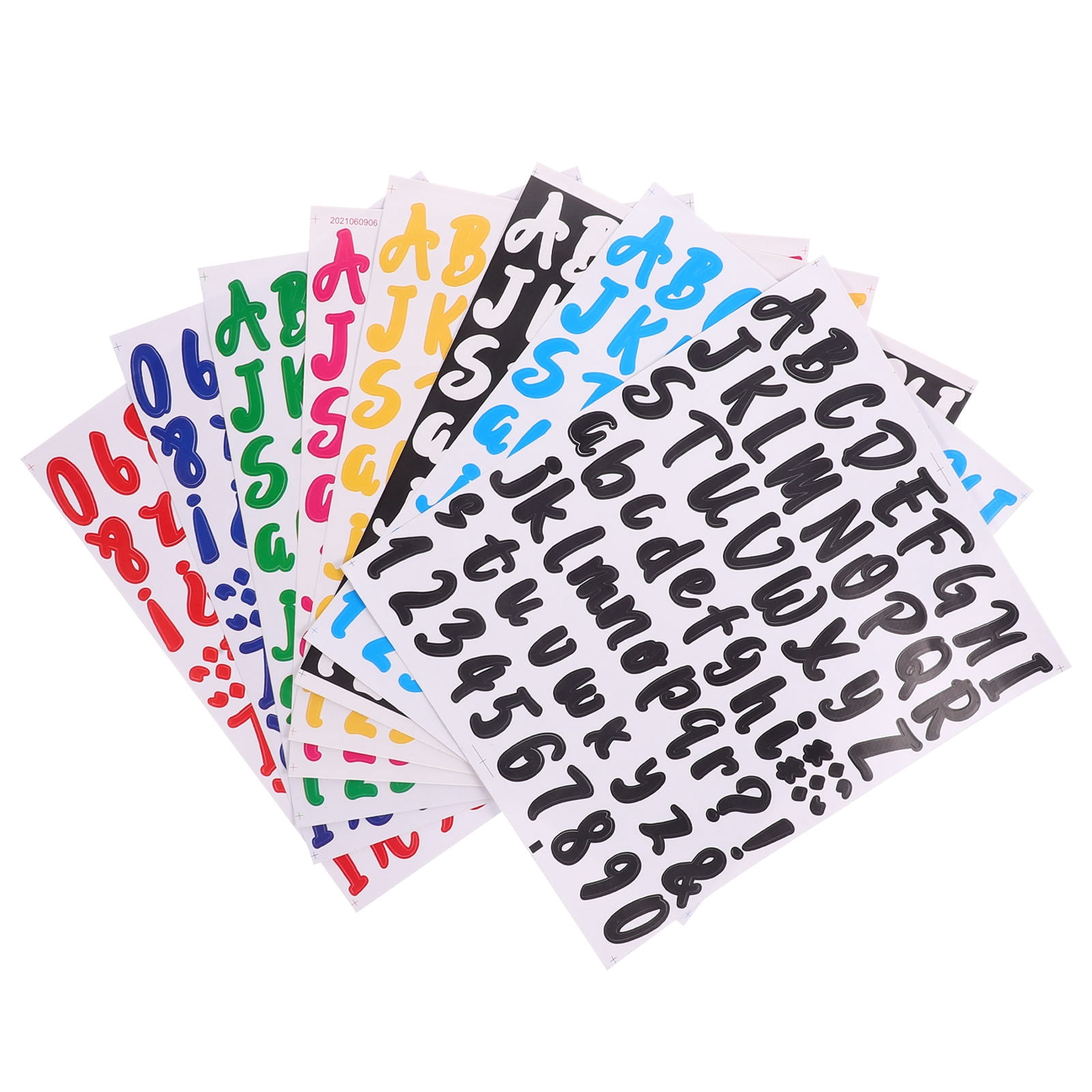 Hemoton Sheets of Self Adhesive Alphabet Stickers PVC Colored Letter ...