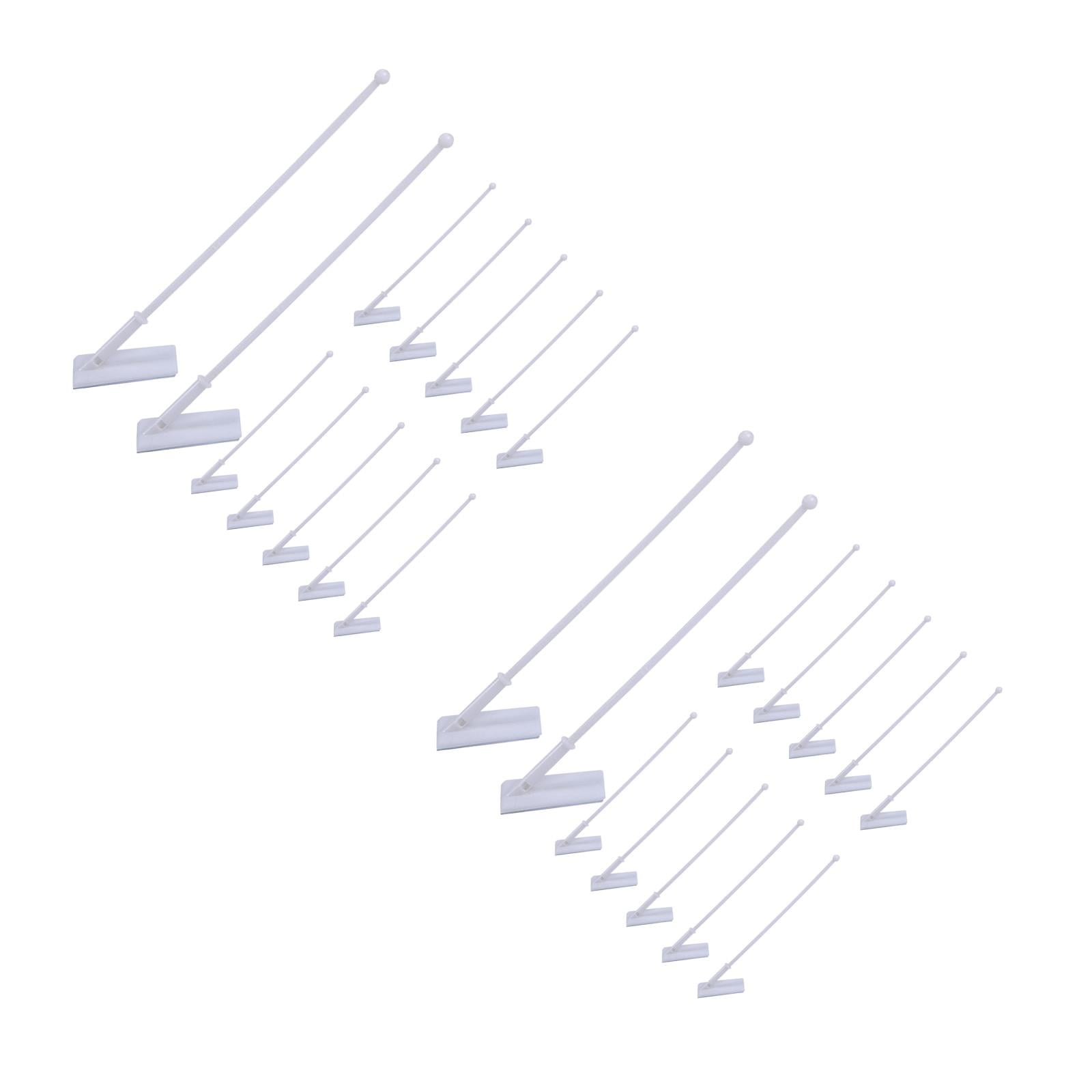 Hemoton 24 pcs Adhesive Car Flag Pole Set Plastic Flag Pole Vehicle ...