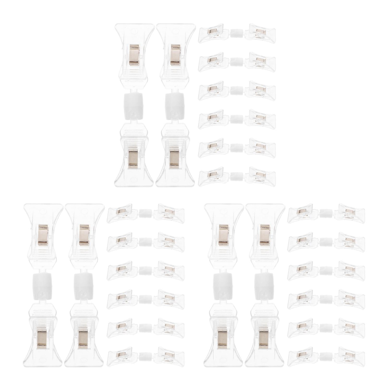 Hemoton 24 pcs Clear Sign Clips Holders Clip on Sign Holder for Retail ...