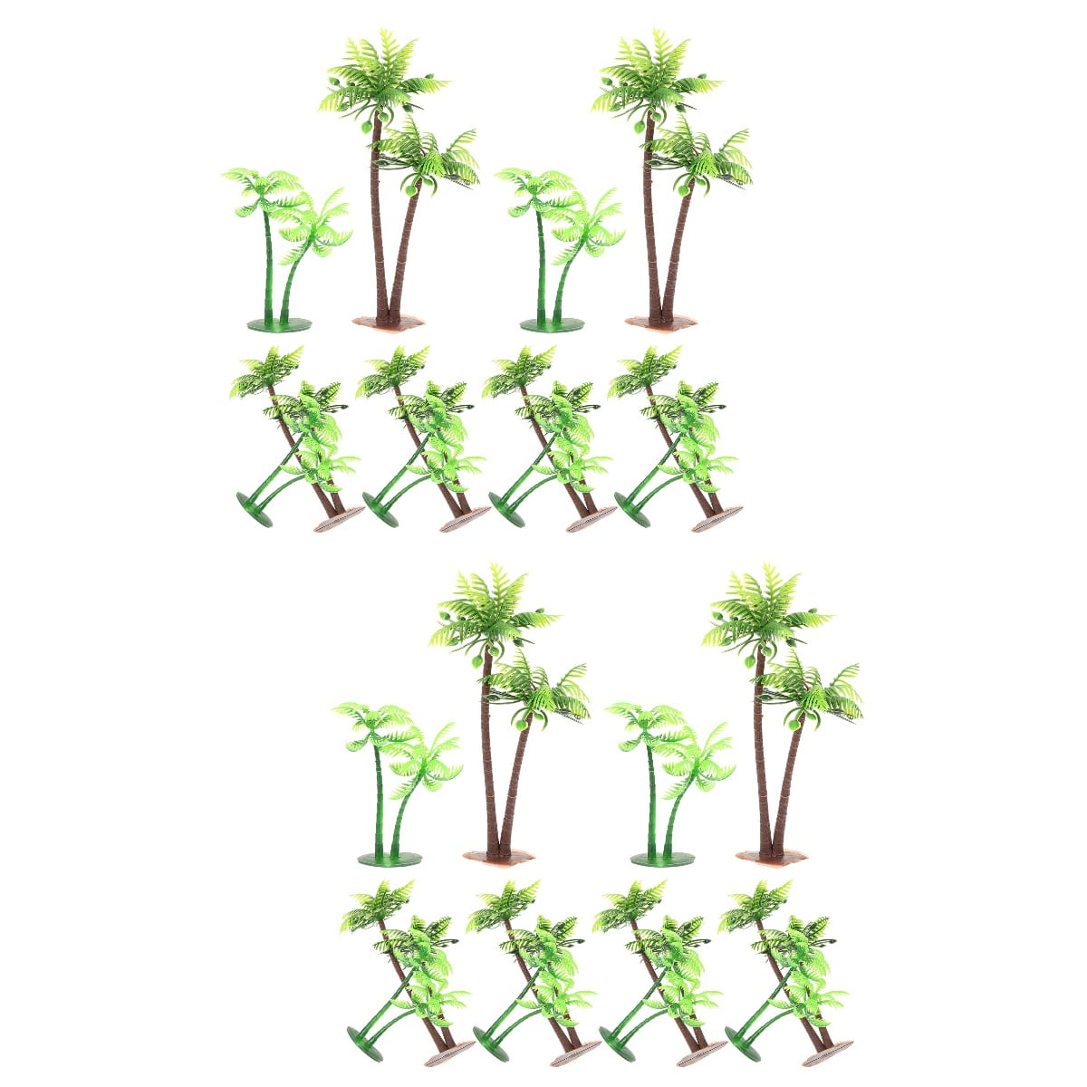 Hemoton 24 pcs Coconuts Tree Model Artificial Trees Cake Topper Scenery ...
