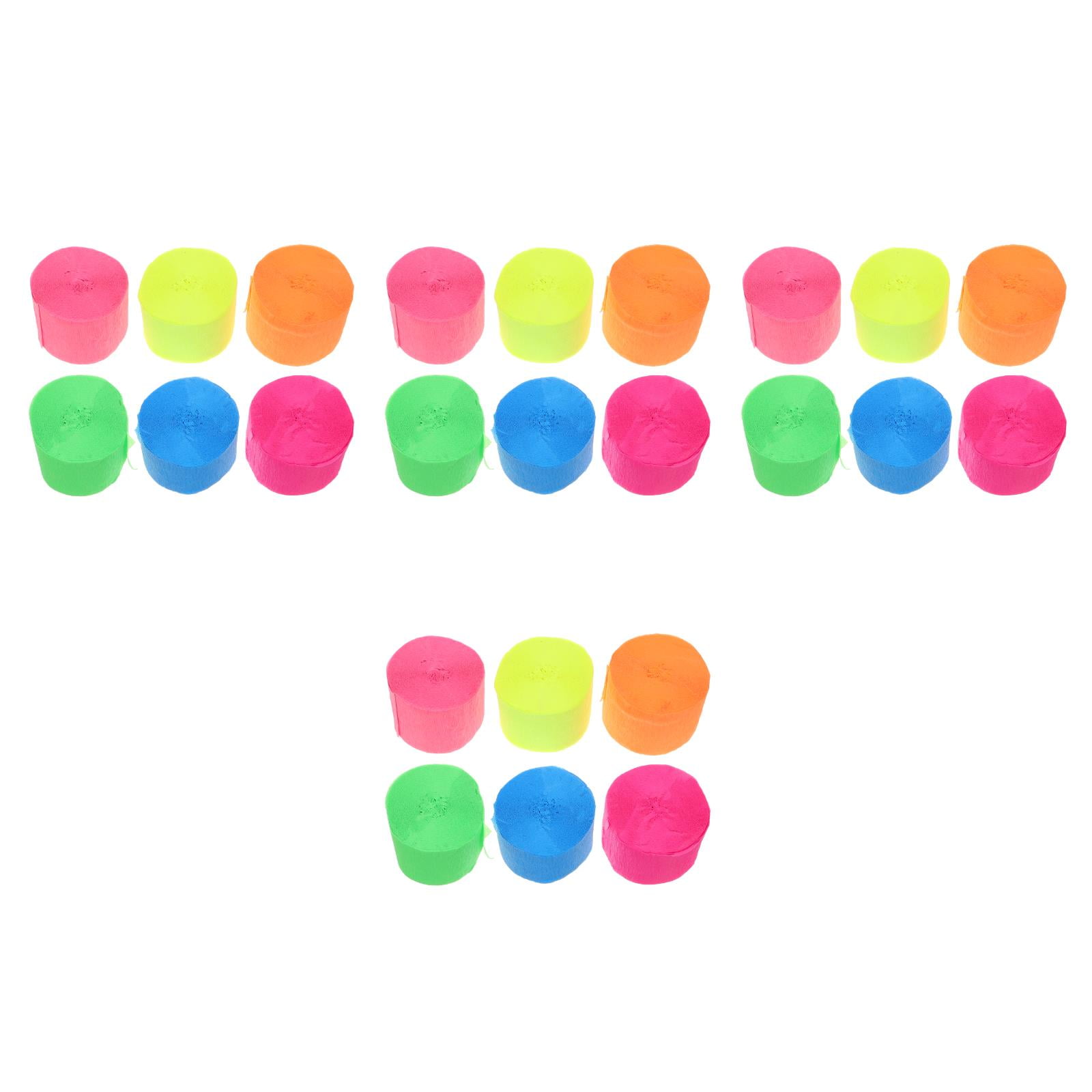 Hemoton 24 pcs Crepe Paper Streamers Glow Party Crepe Paper Streamer ...