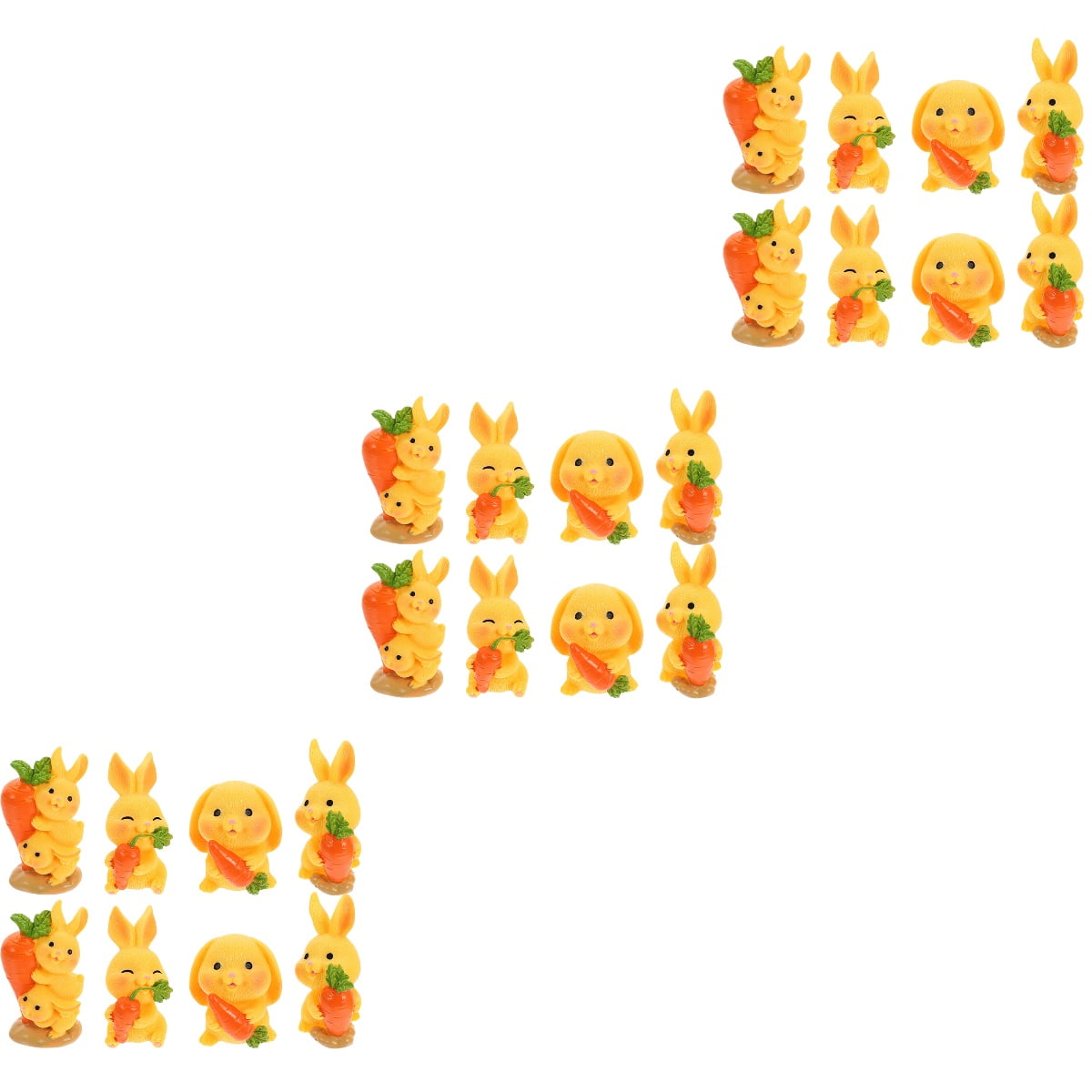 Hemoton pcs Desktop Miniature Rabbit Figurine Rabbit Resin Miniature ...