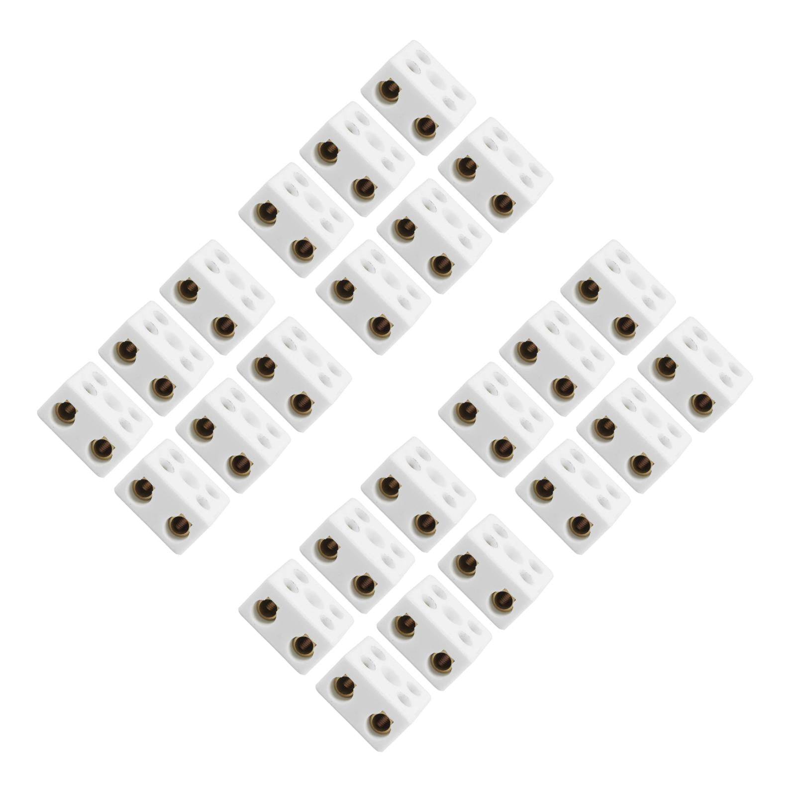 Hemoton 24 pcs High Temp Porcelain Ceramic Connectors 2 Position ...