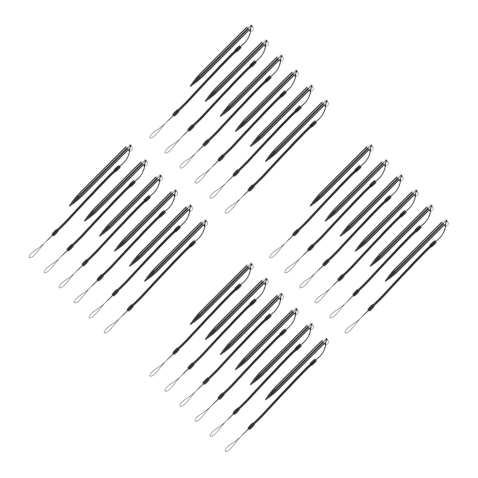 Hemoton 24 pcs Metal Resistive Stylus Pens With Tether Stylus For Touch ...