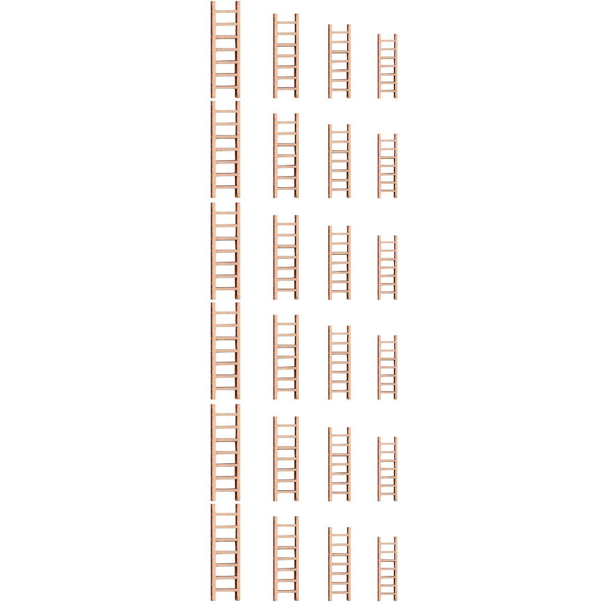 Hemoton 24 pcs Mini Wooden Ladders Furniture Garden Ornament Ladder DIY ...