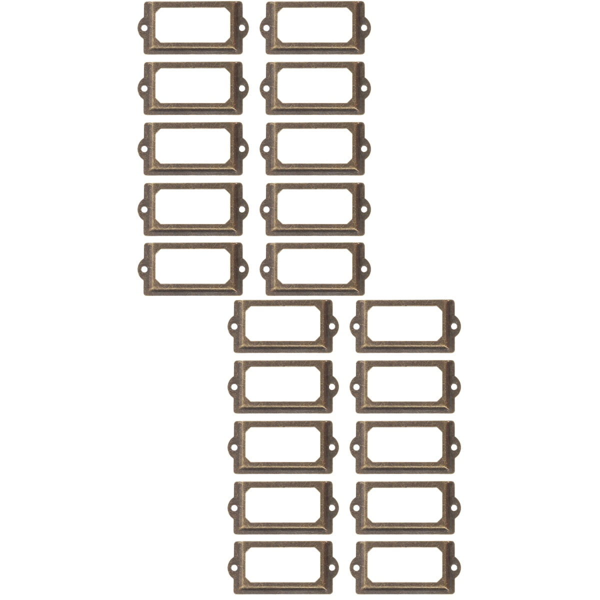 Hemoton pcs Retro Drawer Label Frames Home Antique Metal Label Holders ...