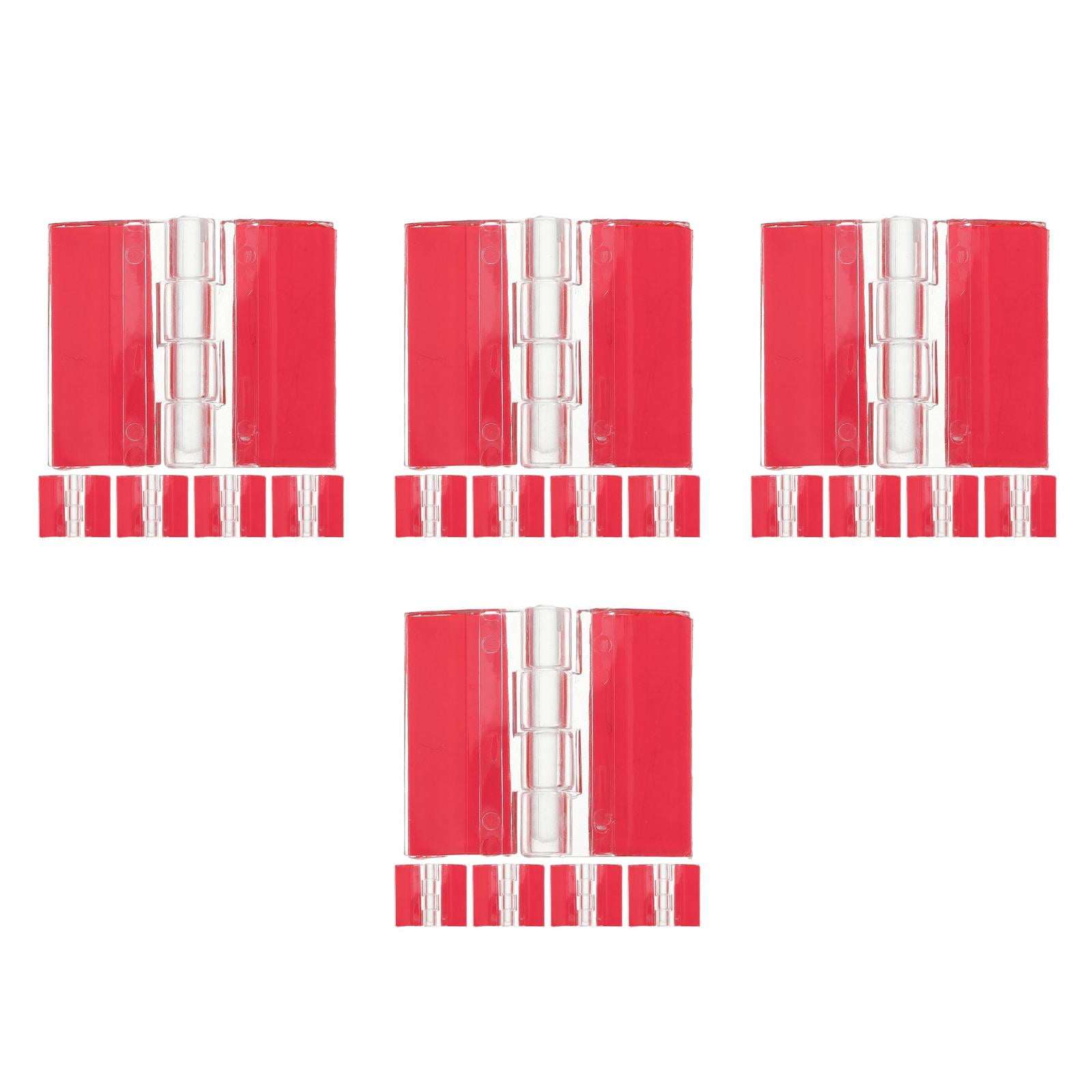 Hemoton 24 pcs Self Adhesive Cabinet Hinges Acrylic Small Clear Plastic ...