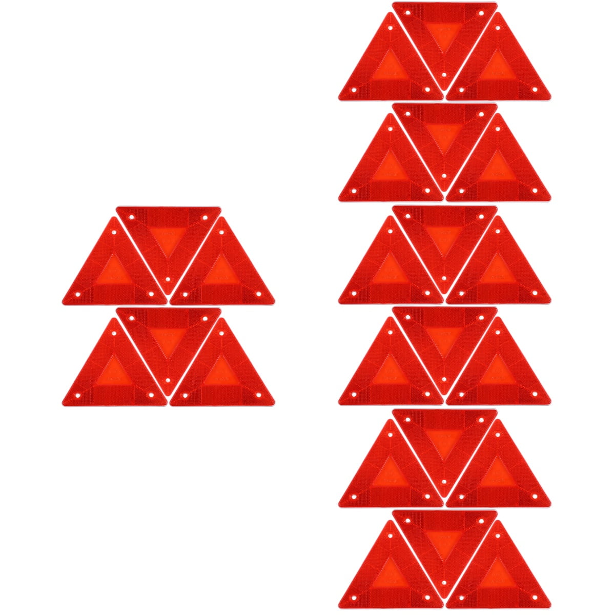 Hemoton 24 pcs Vehicle Triangle Reflectors Safety Sign Slow Moving ...