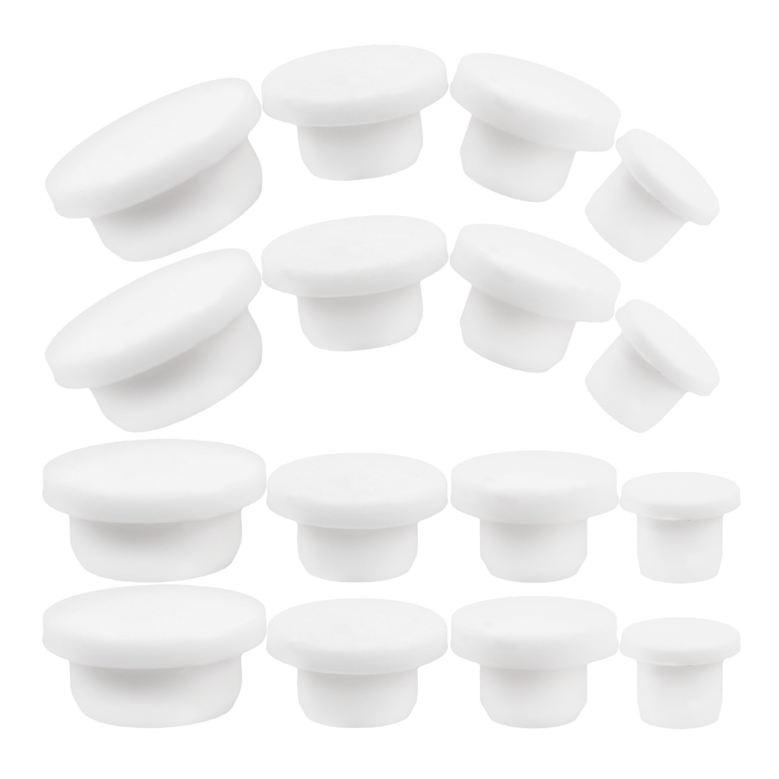 Hemoton 24pcs Bathtub Hole Sealing Caps Silicone Hole Plugs White ...