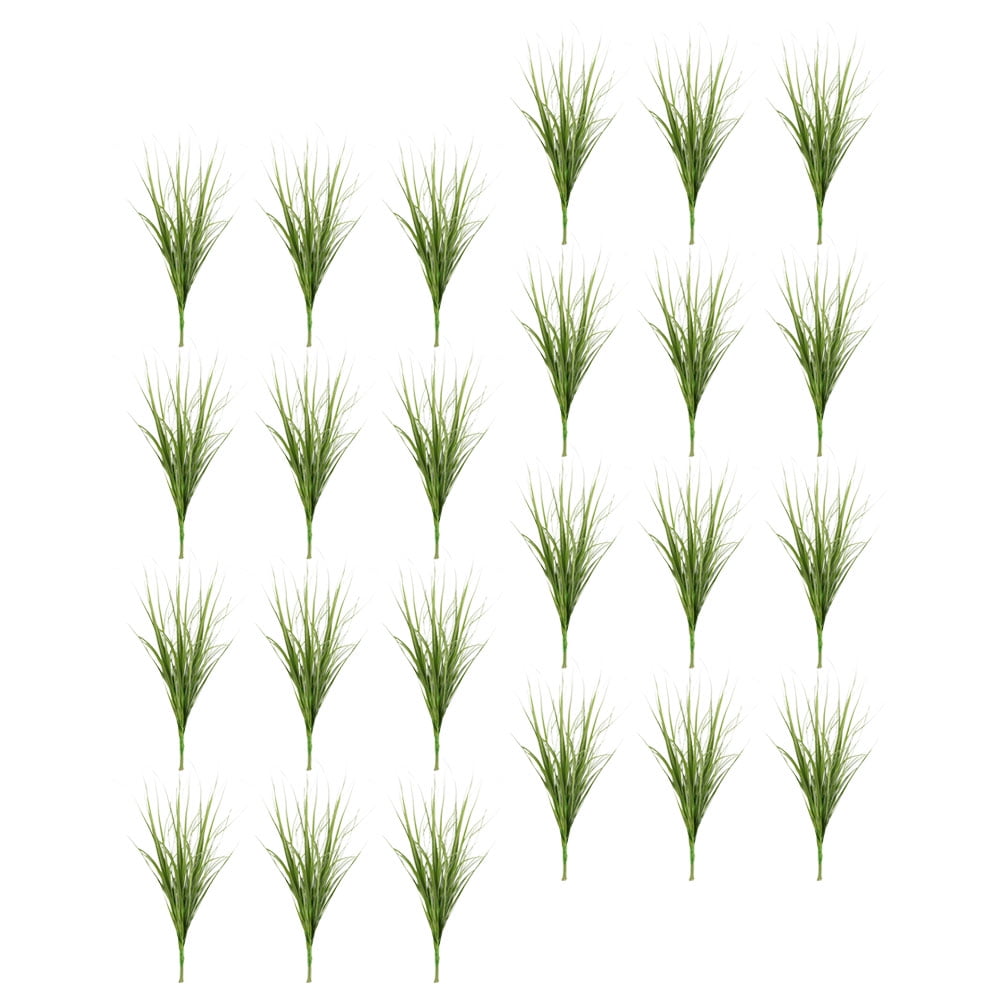 Hemoton 24pcs Lifelike Artificial Shrubs Plant Tall Greenery Fake Grass ...