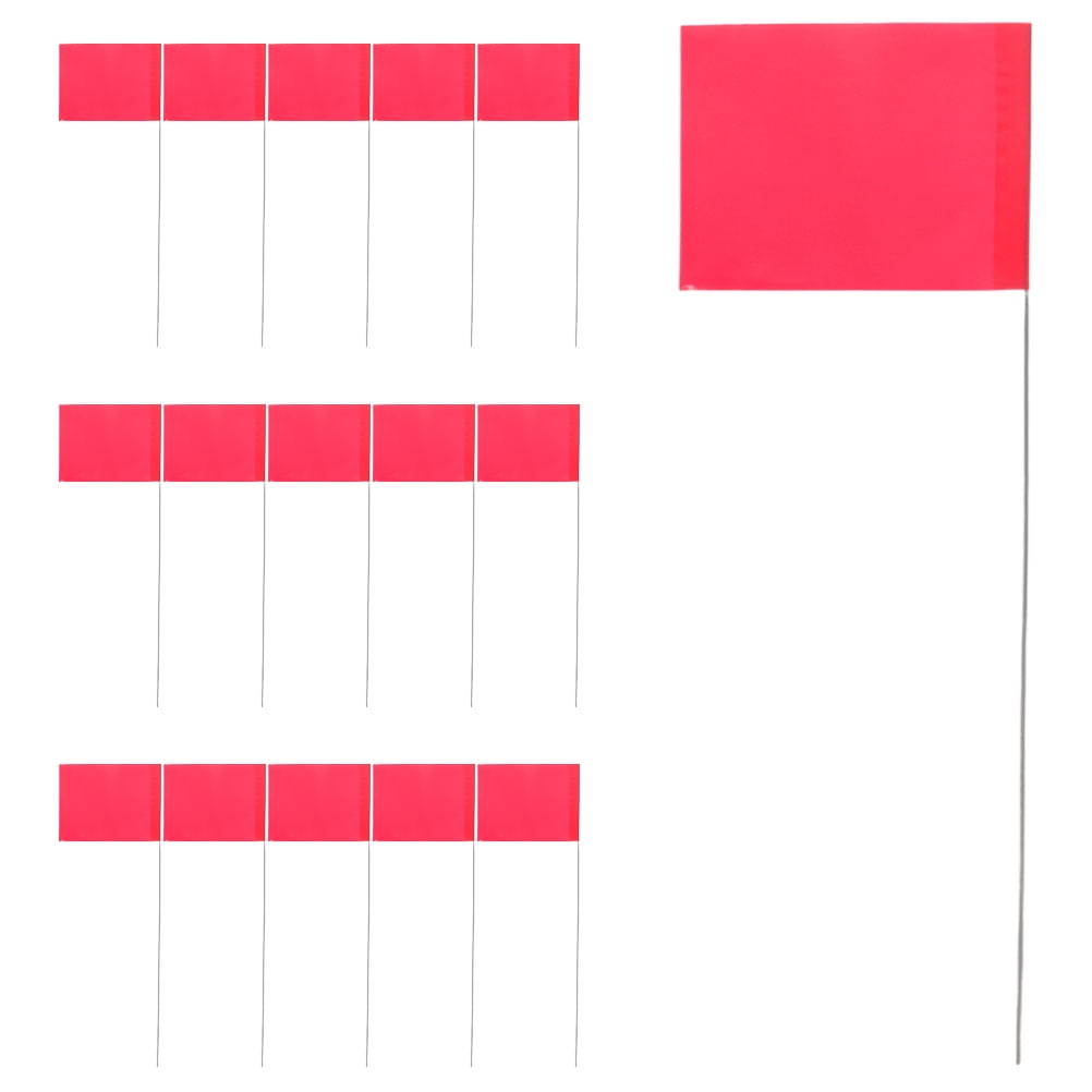 Hemoton 24pcs Marking Flags with Stainless Steel Stakes for Industrial ...