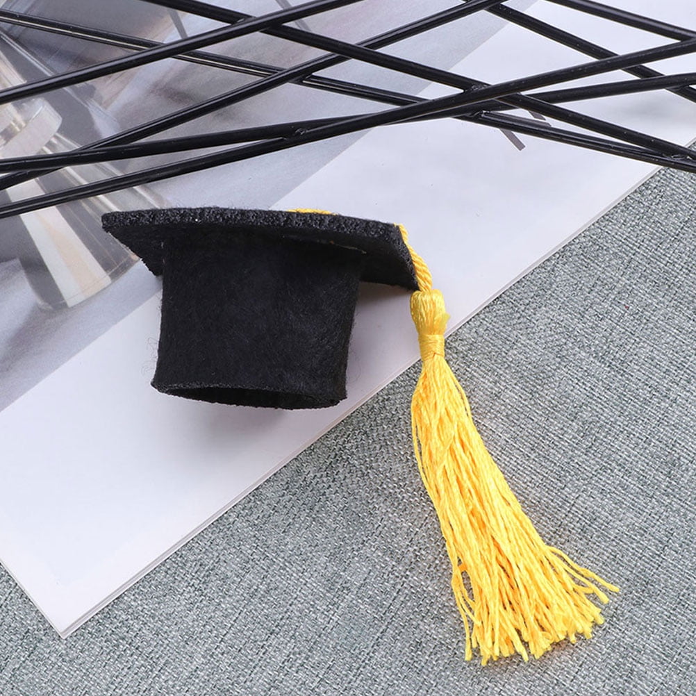 Hemoton 24pcs Mini Graduation Caps Decorations Class of 2025 Small Grad ...