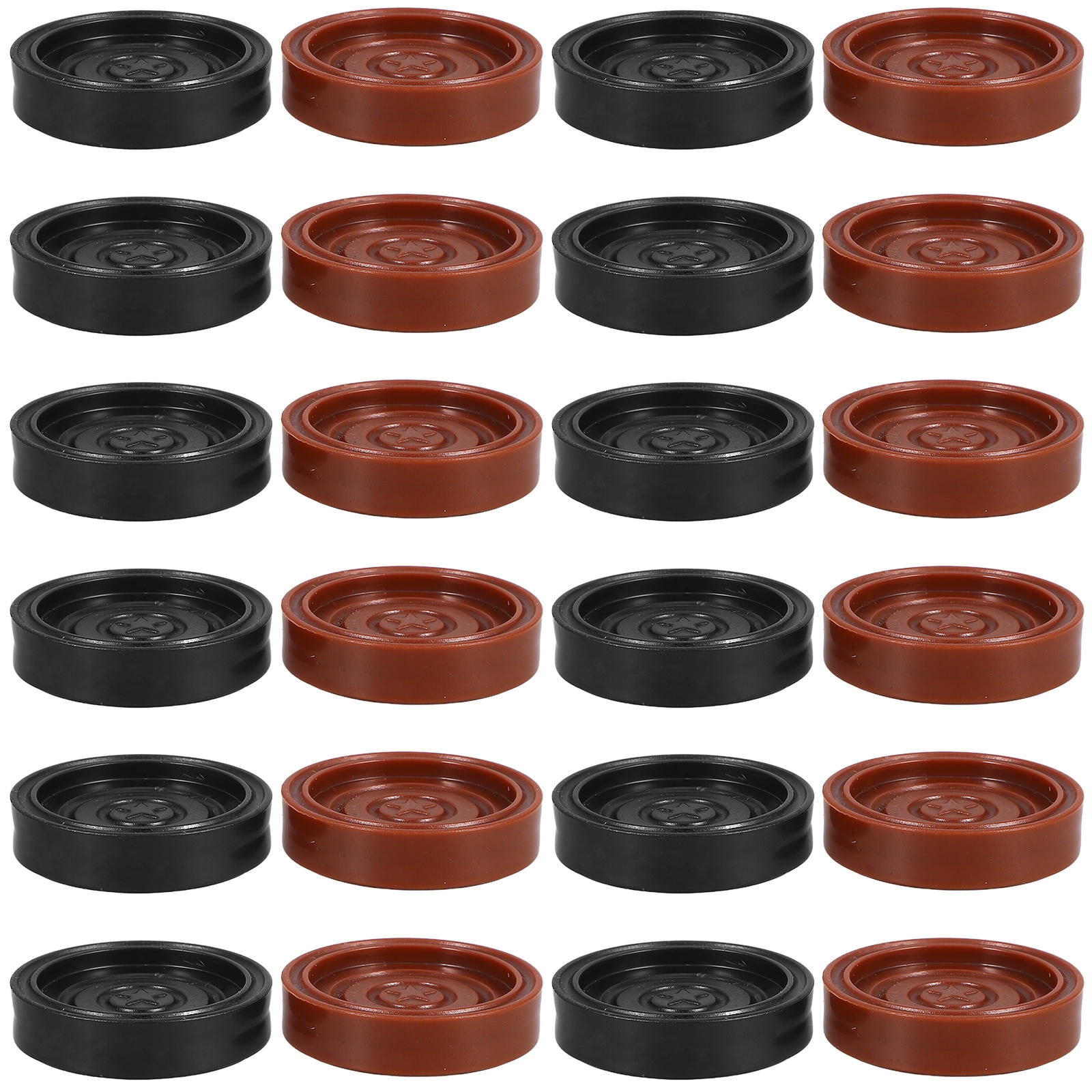 Hemoton 24pcs Round Backgammon Pieces Replacement Plastic Chess Pieces ...