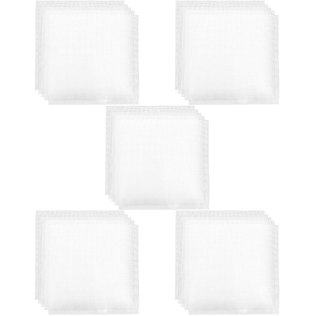 Hemoton 25 Pcs Sewing Plastic Canvas DIY Bag Mesh Sheets Plastic Canvas ...