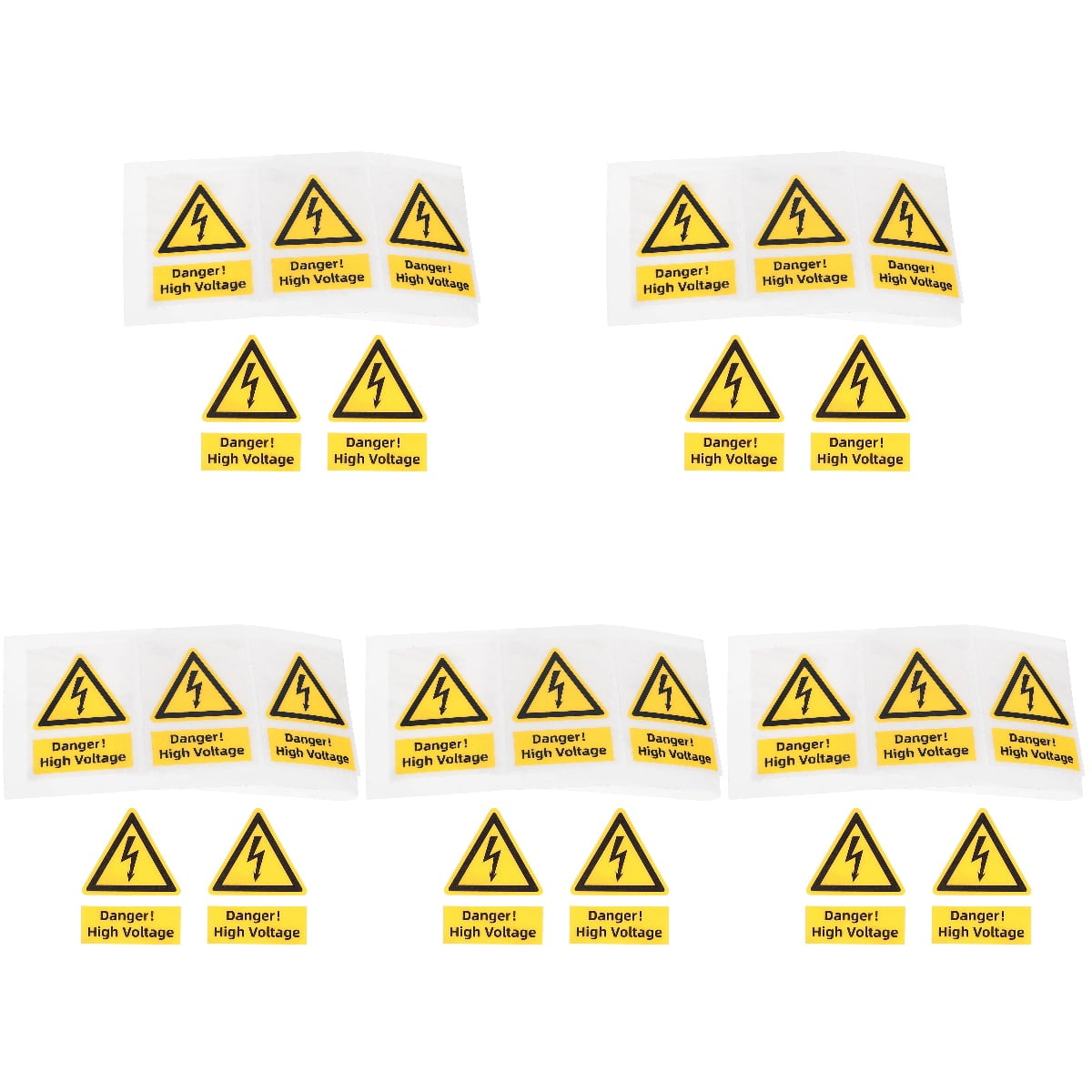 Hemoton 25 pcs High Voltage Warning Stickers Adhesive Labels Electrical ...