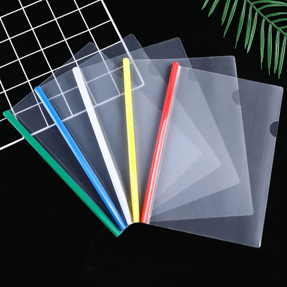 Hemoton 25pcs Plastic A4 File Folders with Sliding Bars Transparent ...