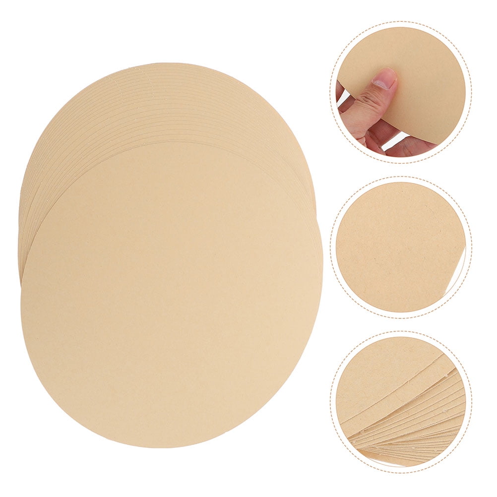 Hemoton 25pcs Round Kraft Paper For Diy Craft Projects Drawing Paper ...