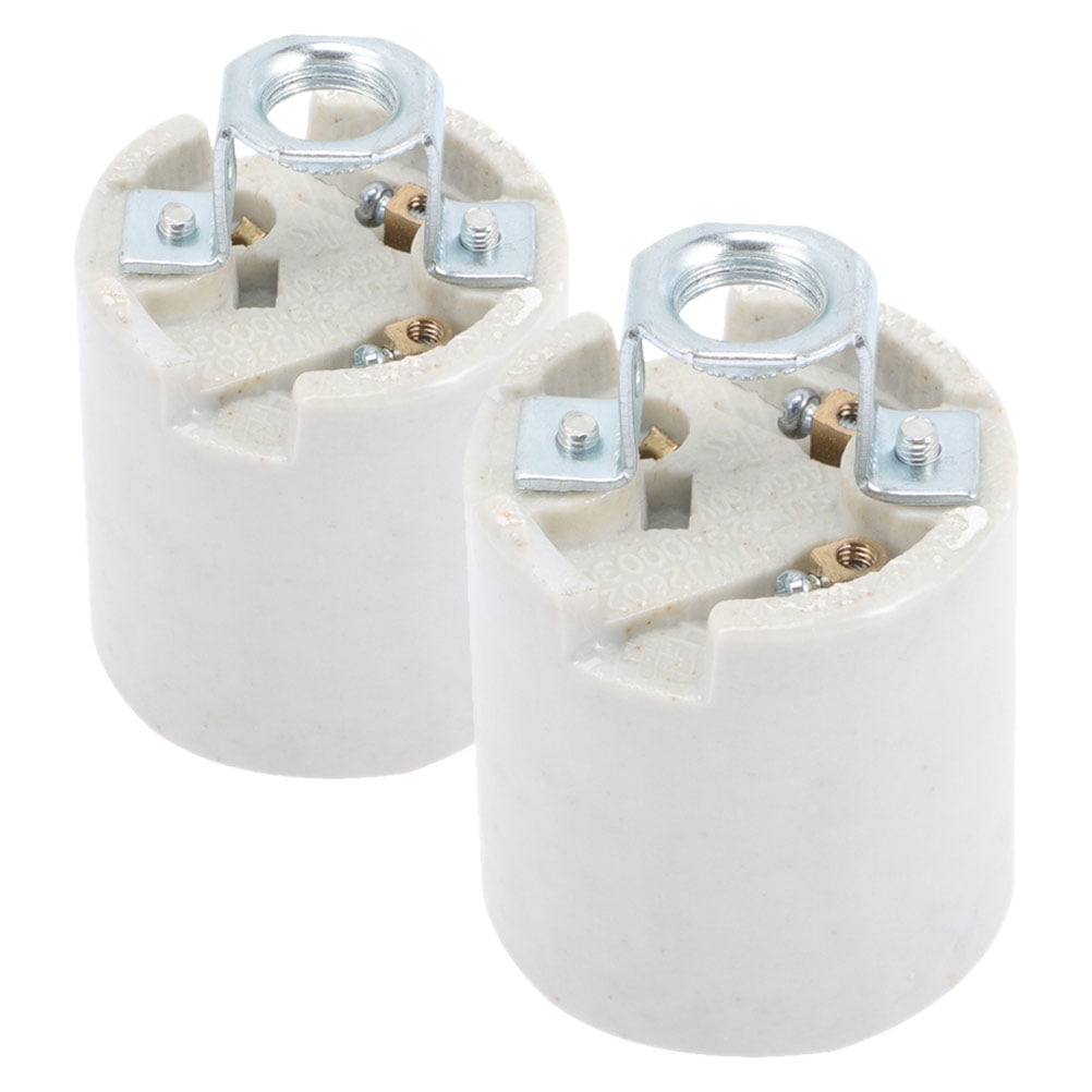 HEMOTON White Ceramic Light Socket for Lamp Use High Temperature ...