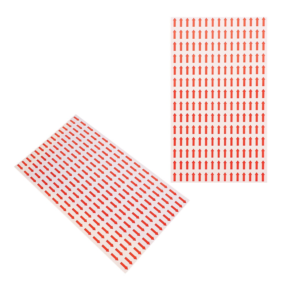 Hemoton 2PCS Self Adhesive Red Arrow Stickers for Direction Indicators ...