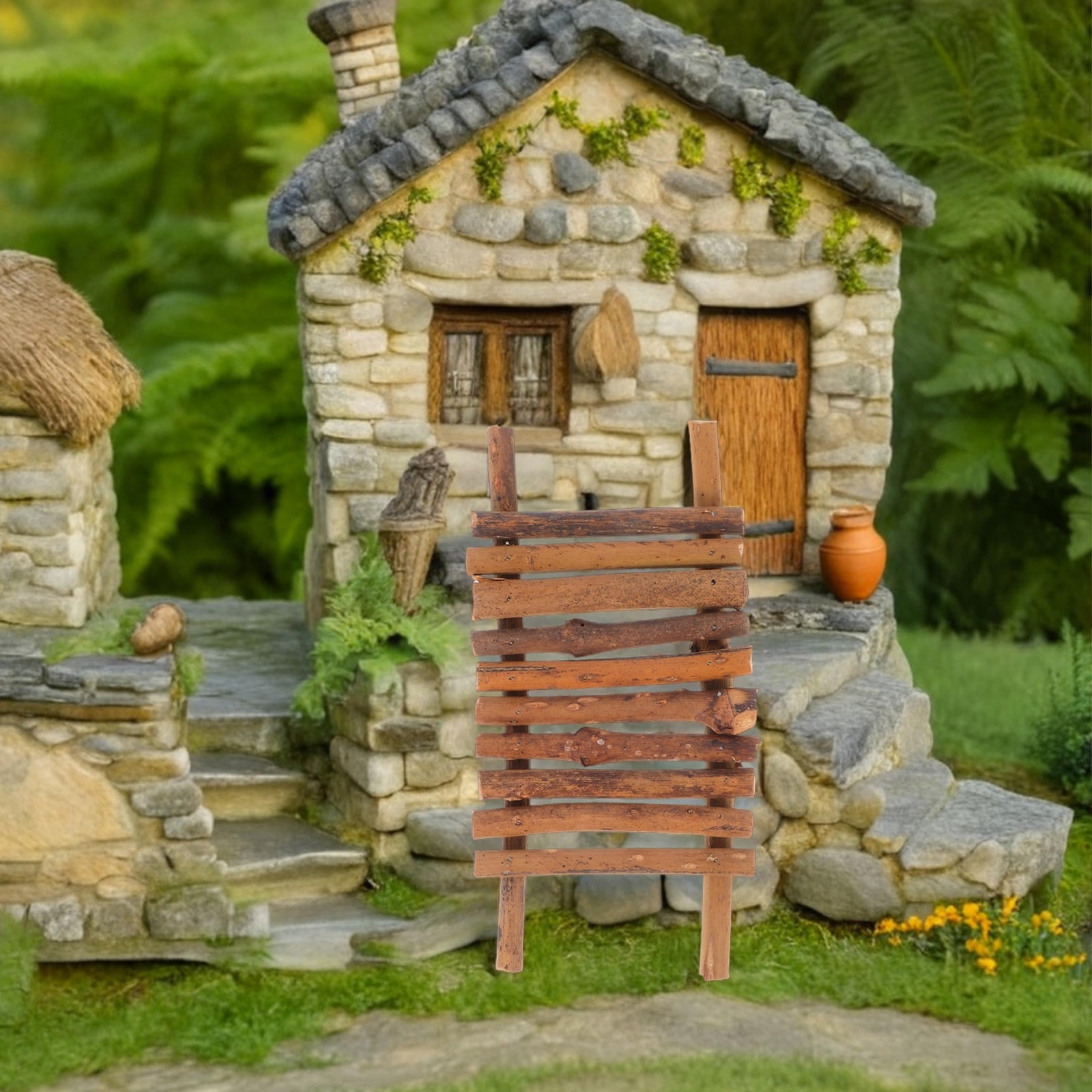 Hemoton 2PCS Wooden Bridge Figurines for DIY Bonsai Plant Miniature ...