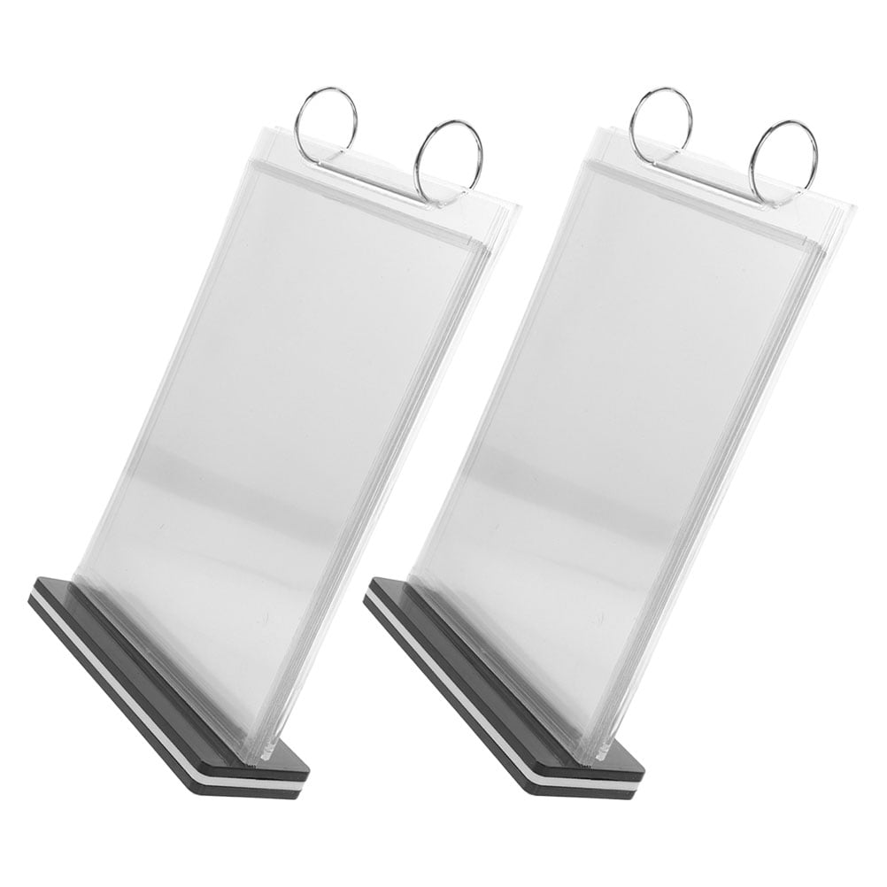 Hemoton 2Pcs Acrylic Flip Menu Stand for Tabletop Use Multi-Page Menu ...