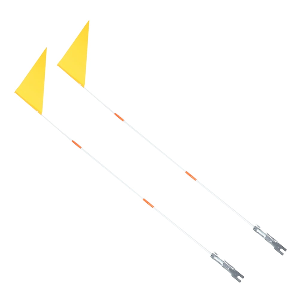 Hemoton 2Pcs Bike Safety Flag with Fiberglass Pole Bicycle Trailer ...