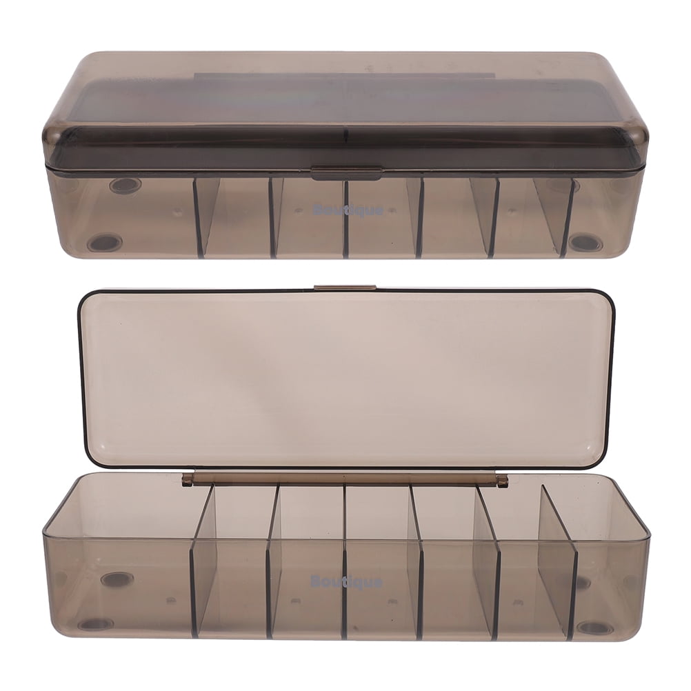 Hemoton 2Pcs Cable Management Box Multi-grid Electronics Organizer Bin ...