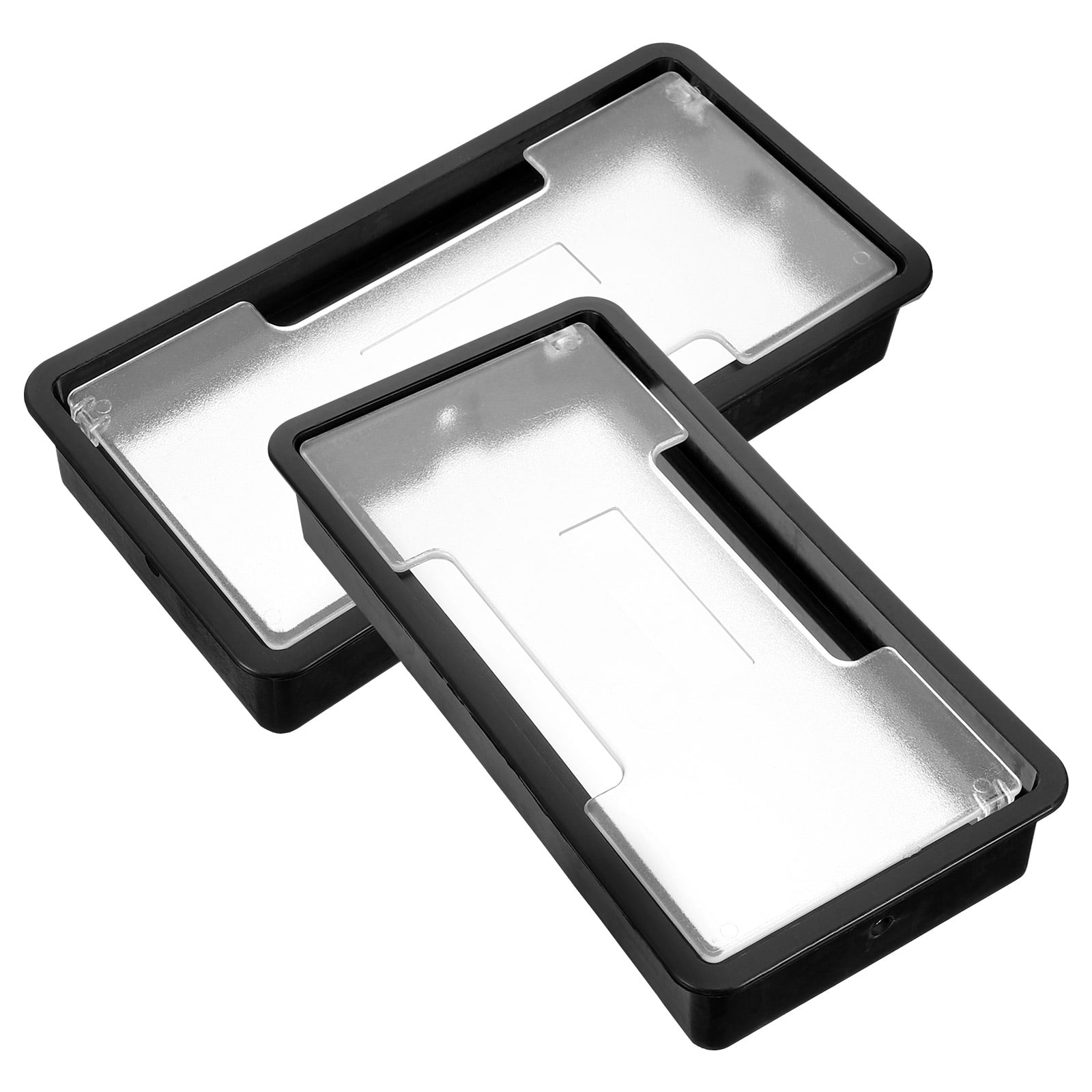 Hemoton 2Pcs Desk Grommets Desktop Cable Hole Covers Rectangular Cord ...