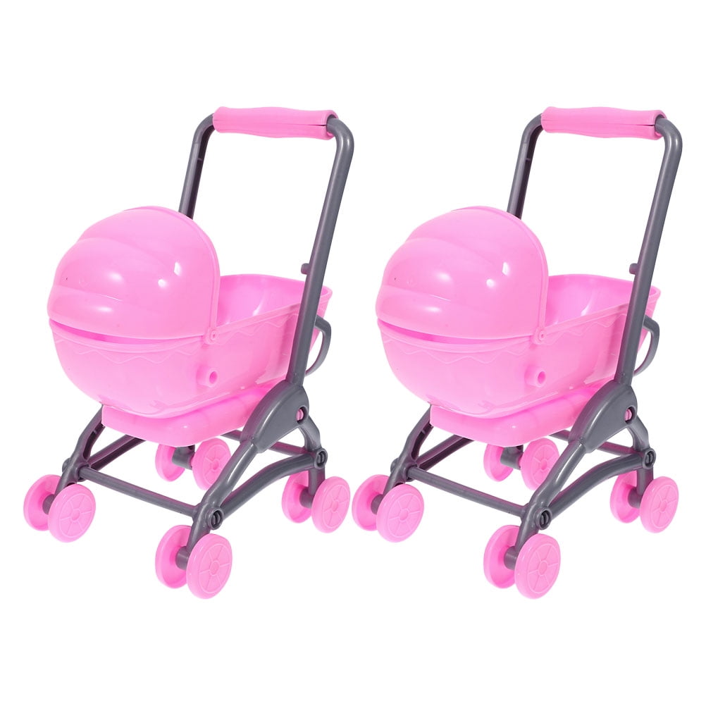 Hemoton 2Pcs Doll Stroller Kids Role Play Doll Stroller Pretend Play ...