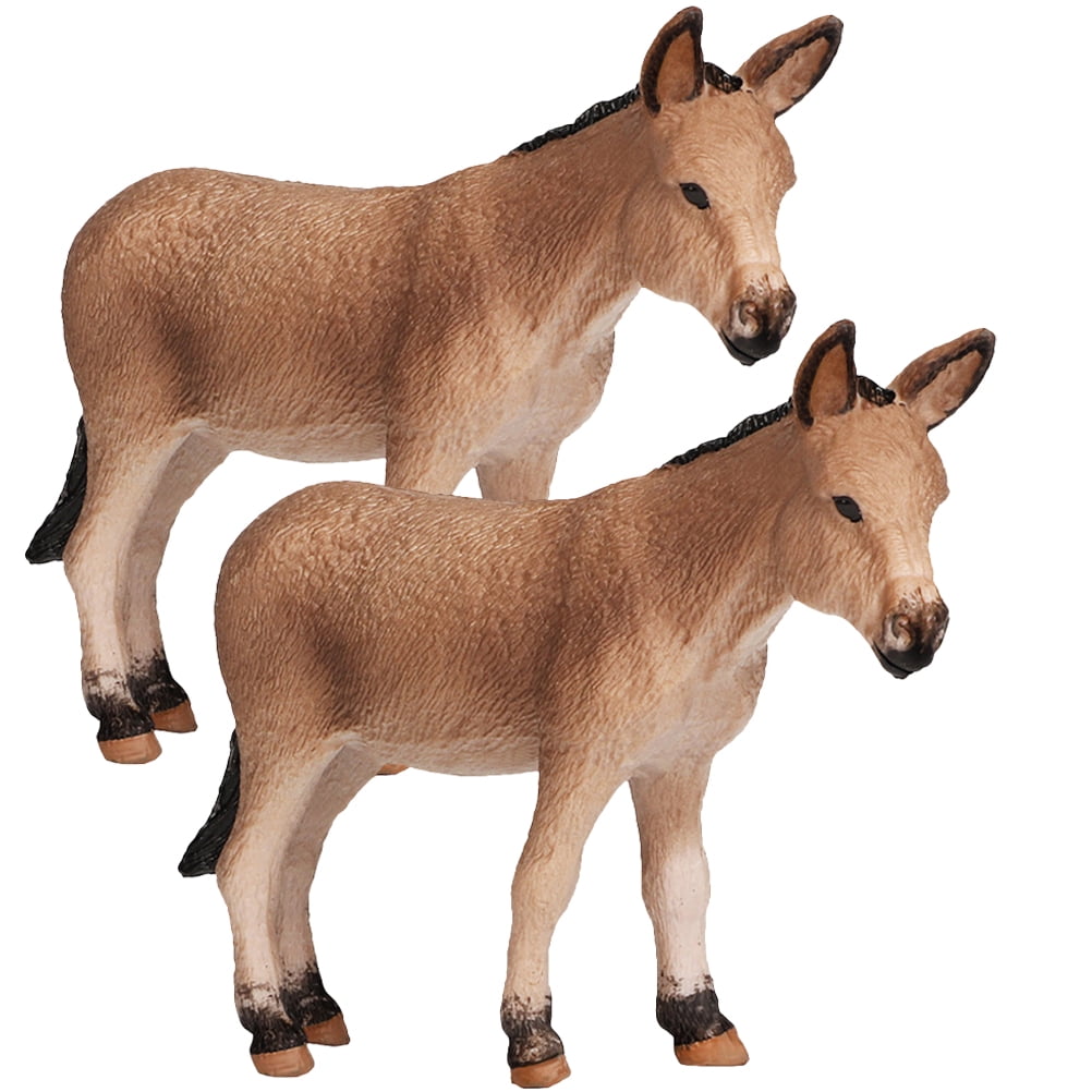 Hemoton 2Pcs Donkey Model Desktop Donkey Decoration Standing Donkey Toy ...