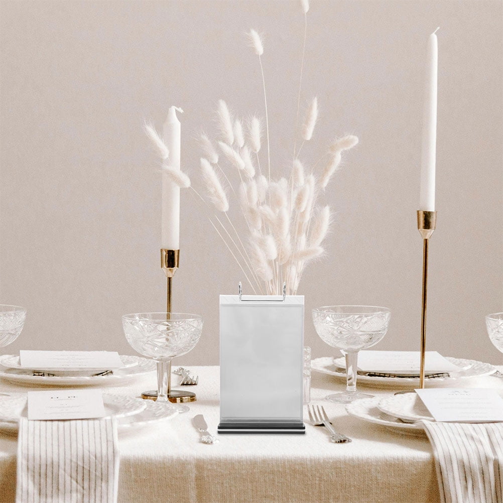 Hemoton 2Pcs Restaurant Tabletop Flip Menu Holder Multi-Page Menu ...