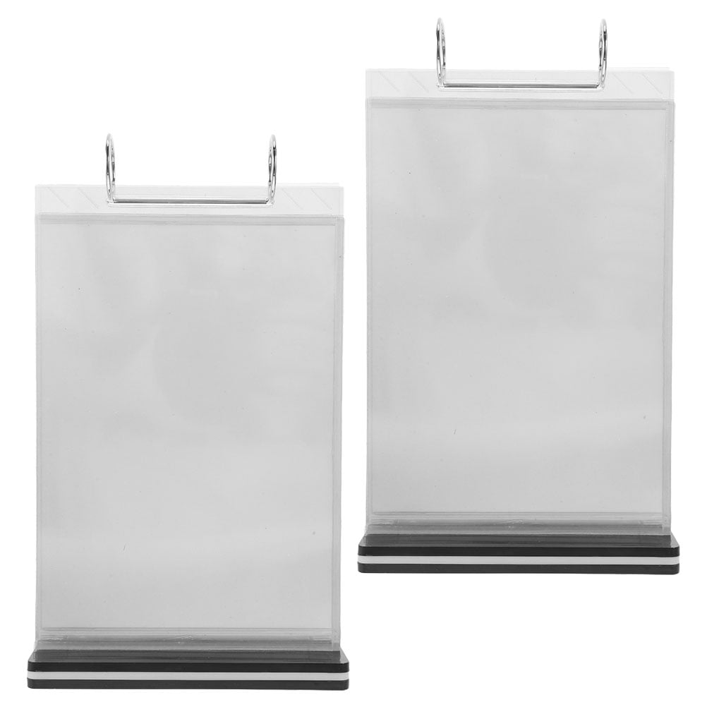 Hemoton 2Pcs Restaurant Tabletop Flip Menu Holder Multi-Page Menu ...