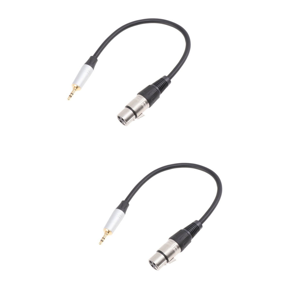 Hemoton 2pcs 0.3m Stereo 3.5mm Male to XLR Male Plug Audio Speaker ...