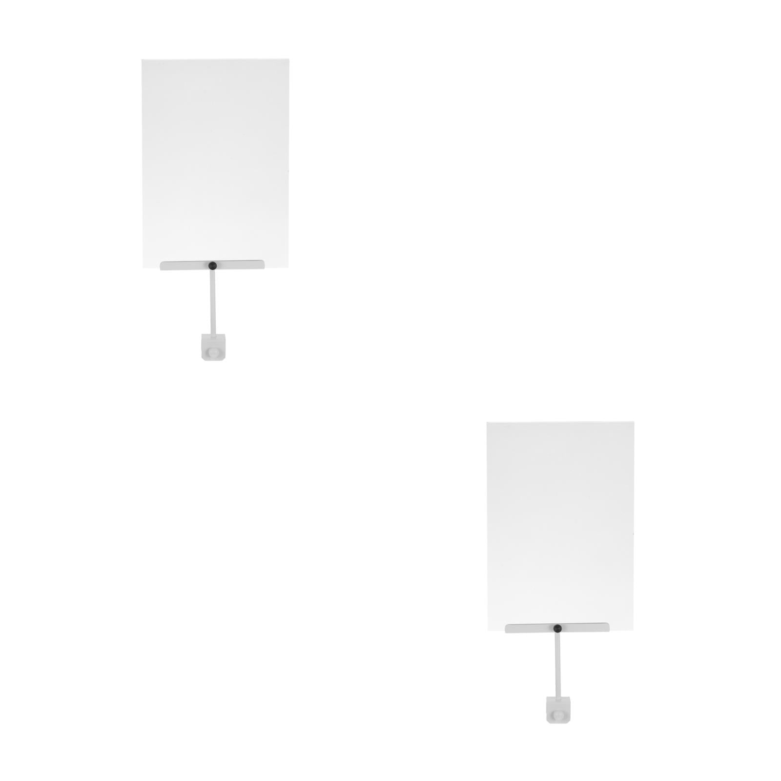 Hemoton 2pcs Adjustable Plastic Sign Holder With Clamp Clip-On Display ...