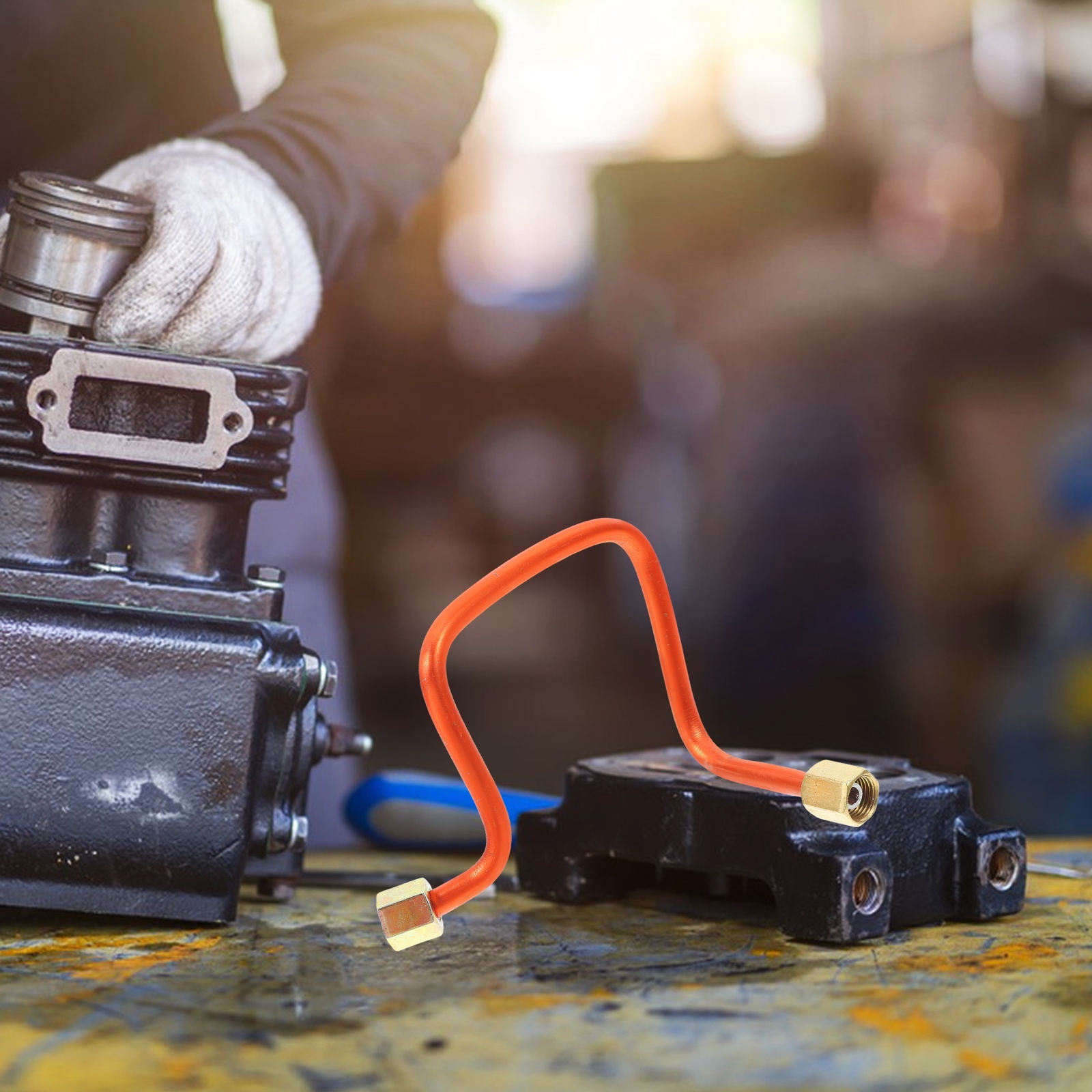 RENACLIPY Air Compressor Exhaust Pipe Aluminum Golden 2Pcs - Walmart.com