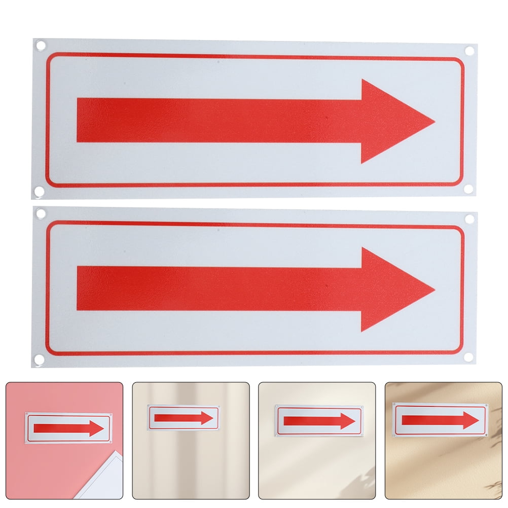 Hemoton 2pcs Arrow Sign Metal Arrow Signs Right Arrow Sign Street Arrow ...