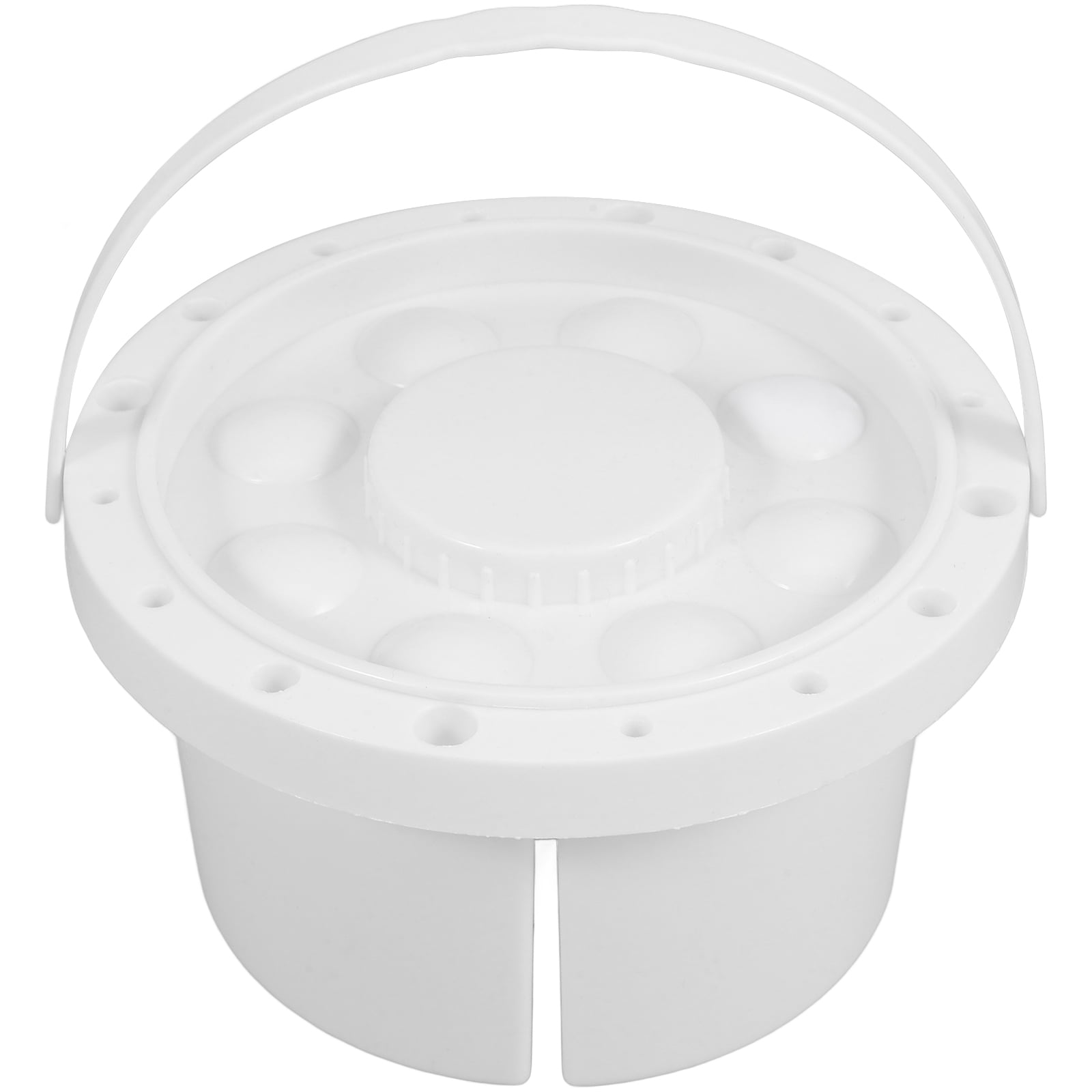 Hemoton 2pcs Art Paint Brush Wash Bucket With Palette Portable Brush ...