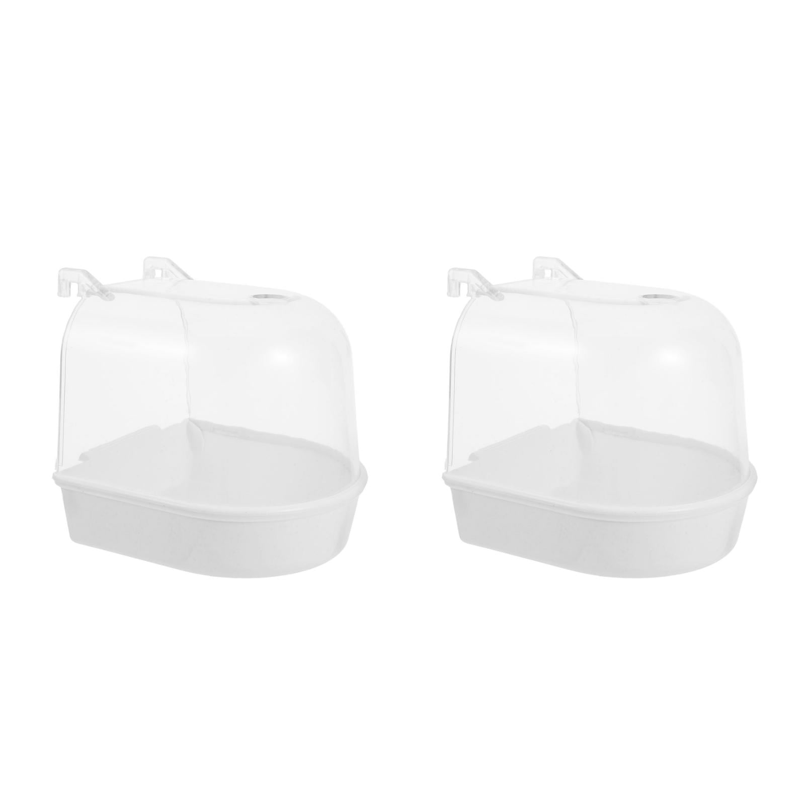 Hemoton 2pcs Bird Bath Shower Box Hanging Parrot Bathtub Bowl Bird Bath ...