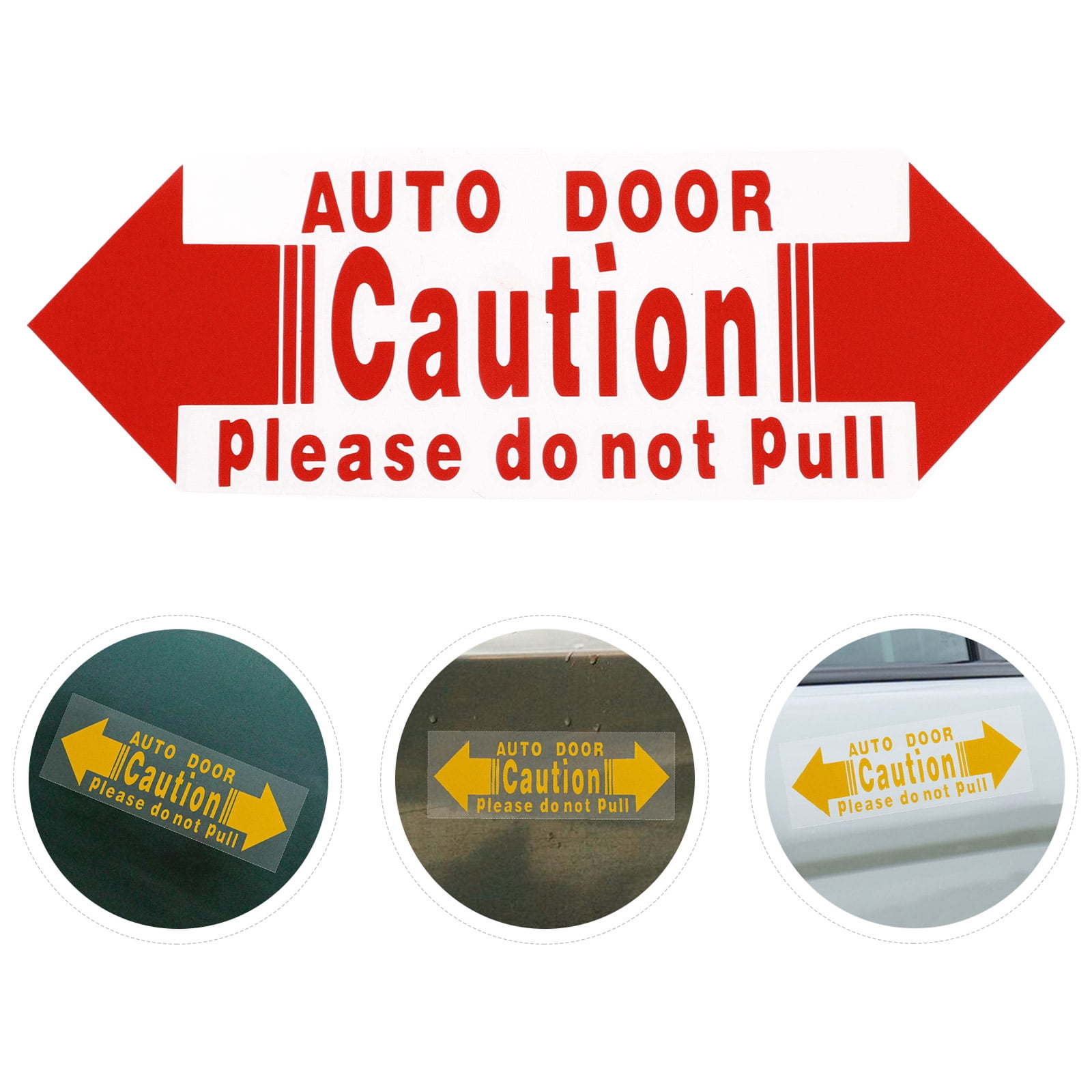 Hemoton 2pcs Car Door Stickers Auto Decals Automatic Door Warning ...