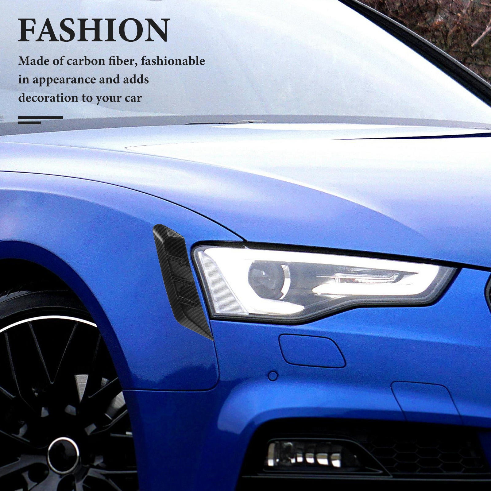 Hemoton 2pcs Car Headlight Eyebrow Trim Sticker Front Headlight Eyelid ...