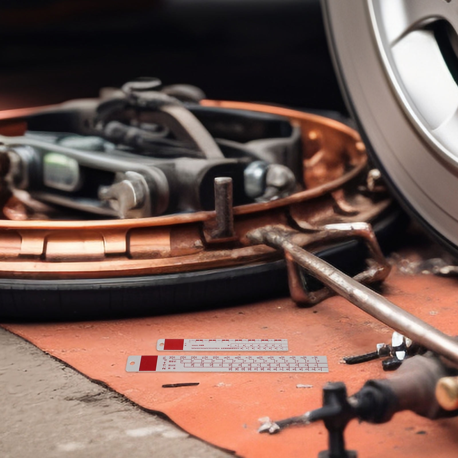 Hemoton 2pcs Car Paint Measuring Scale Mixing Ruler Car Paint Measuring ...