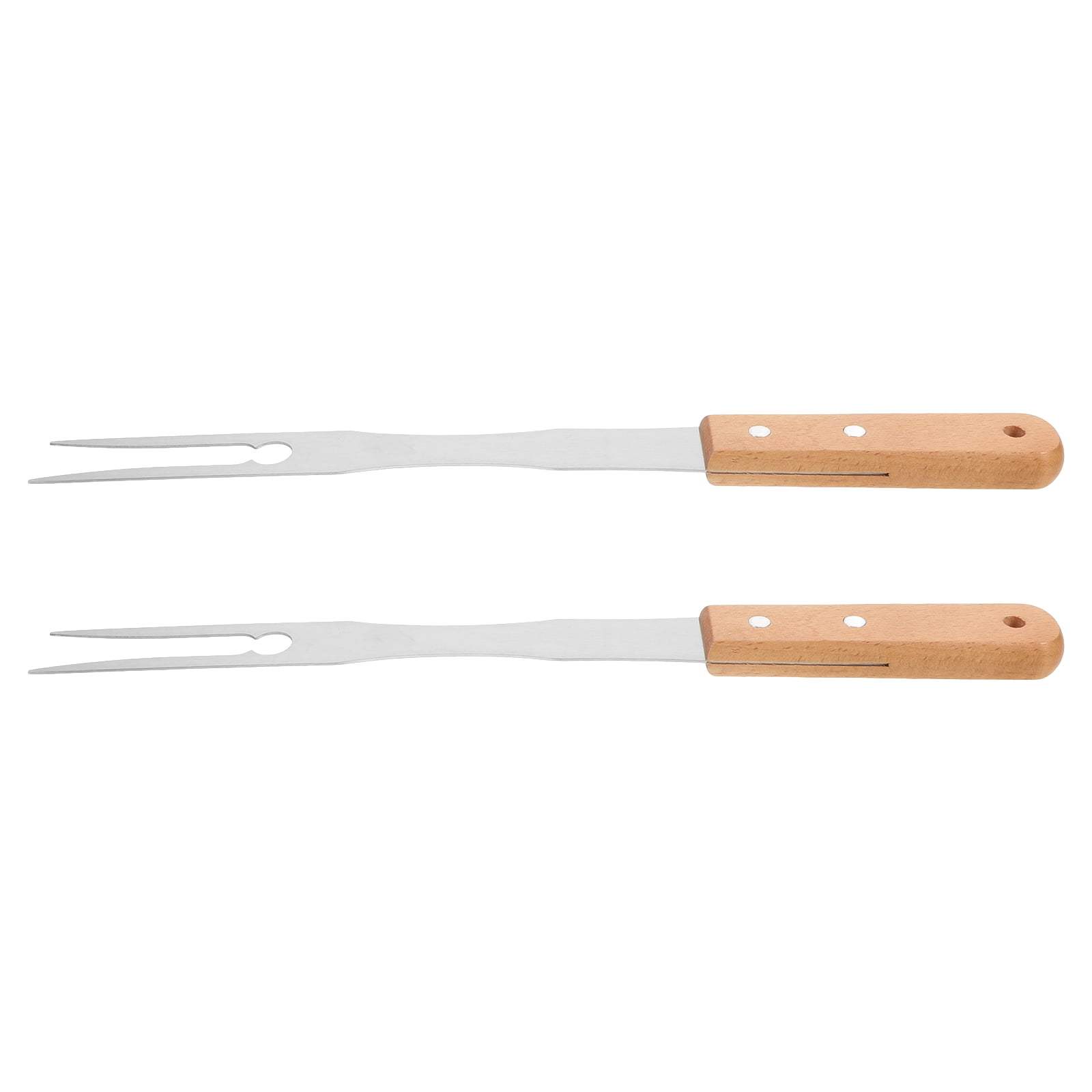 Hemoton 2pcs Carving Fork Metal Meat Fork Stainless Steel Cooking Forks ...